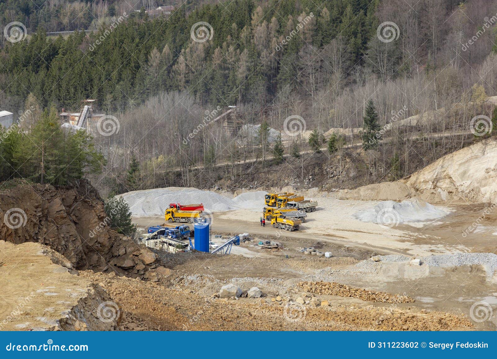 Mining Machines. Stone Quarry Extraction Stock Photo - Image of digger ...
