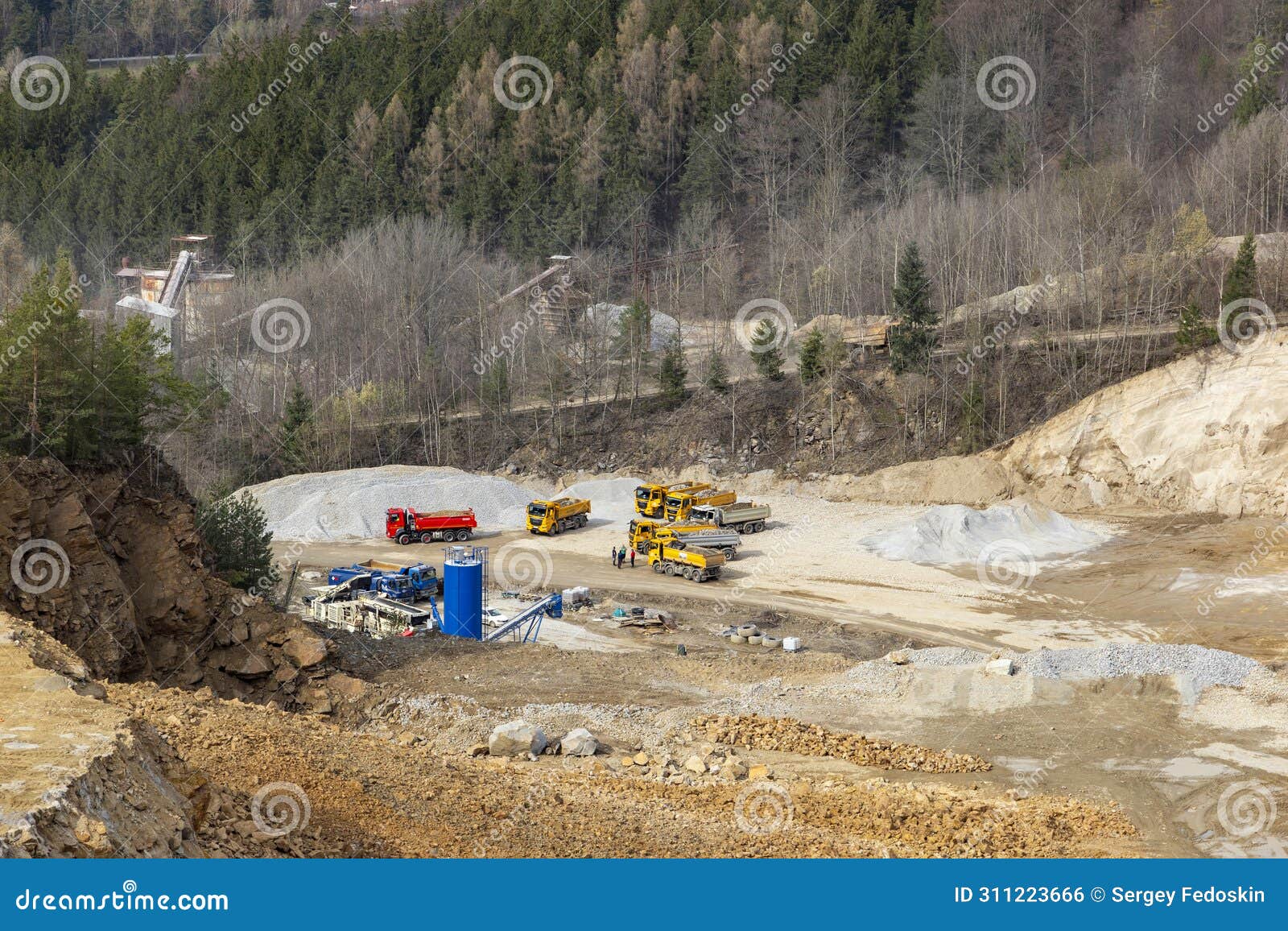 Mining Machines. Stone Quarry Extraction Stock Photo - Image of ...