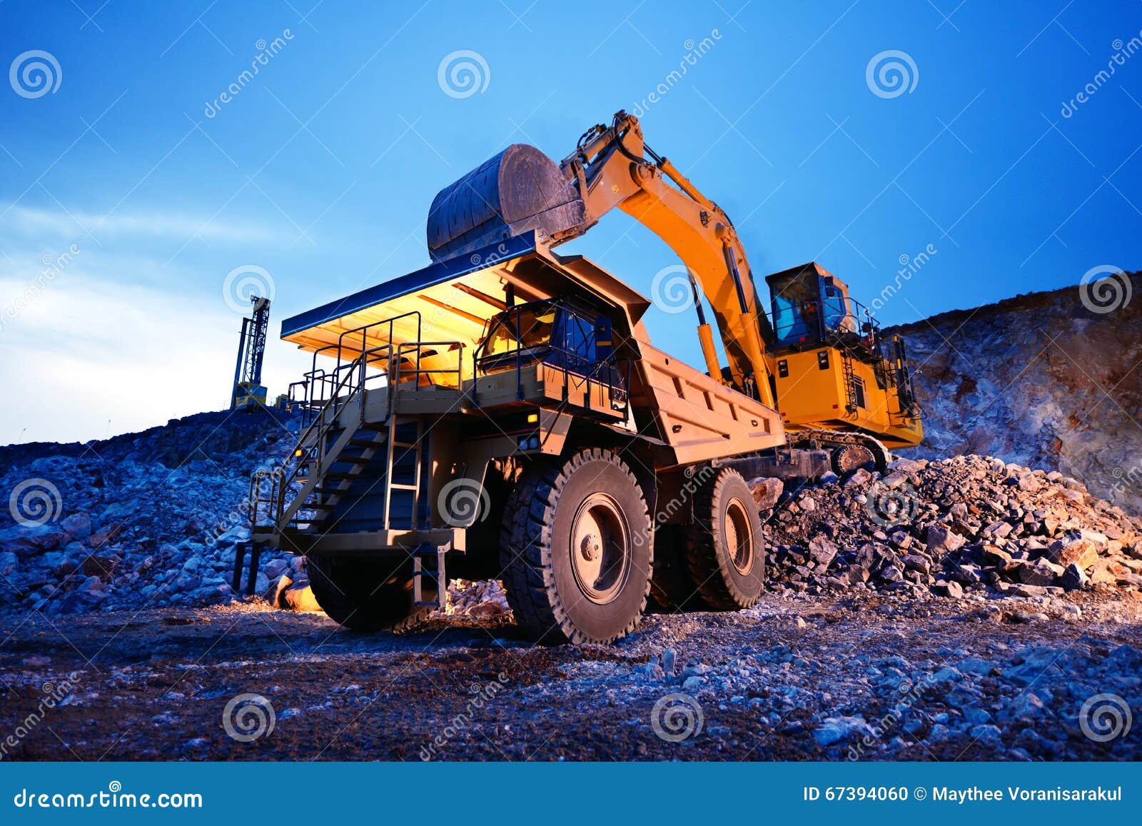 Mining machines at work stock photo. Image of mining - 67394060
