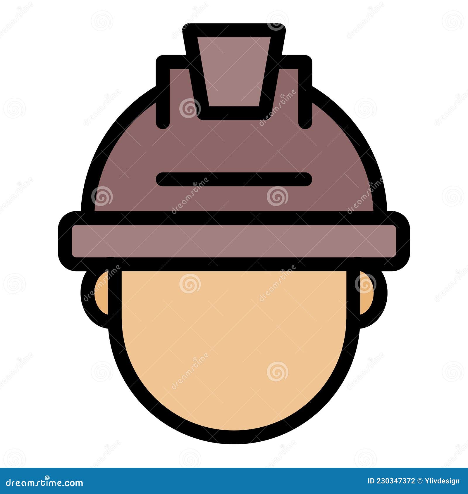 Mining Man Icon Color Outline Vector Stock Vector - Illustration of ...