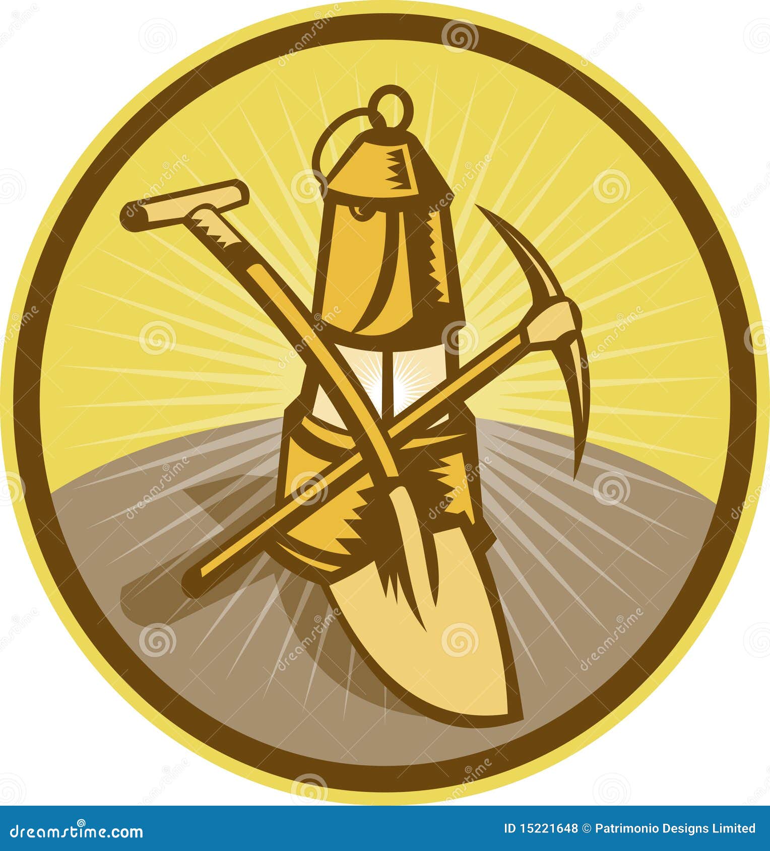 Mining Shovel In Rock Hand Drawn Outline Doodle Icon Vector ...