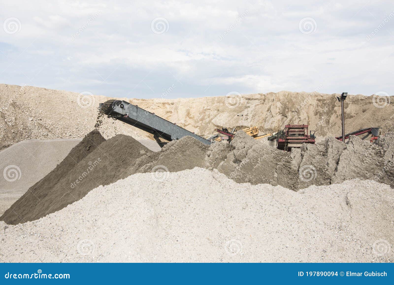 Mining of the Natural Resource Sand Stock Photo - Image of companies ...