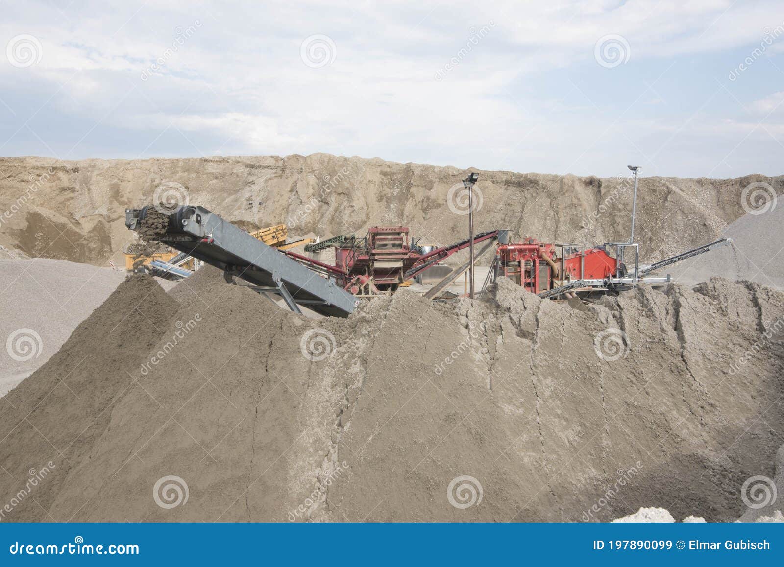 Mining of the Natural Resource Sand Stock Image - Image of group ...