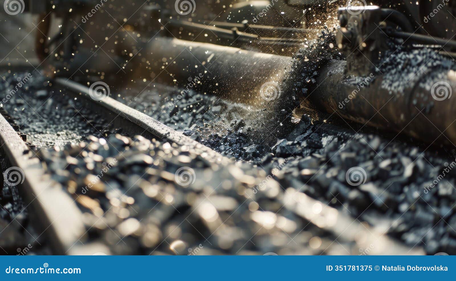 Mining Operation with Workers Extracting Coal from Deep Underground ...