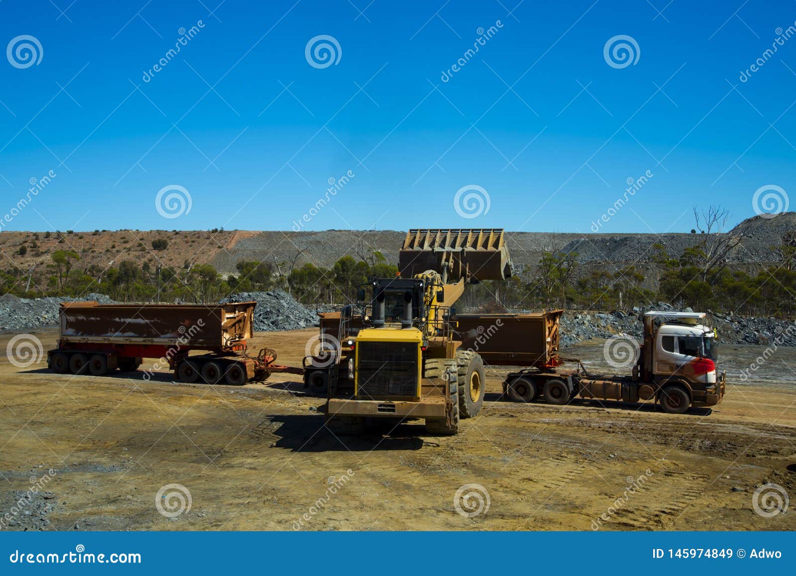 Mining Ore Loads stock image. Image of heap, vehicle - 145974849