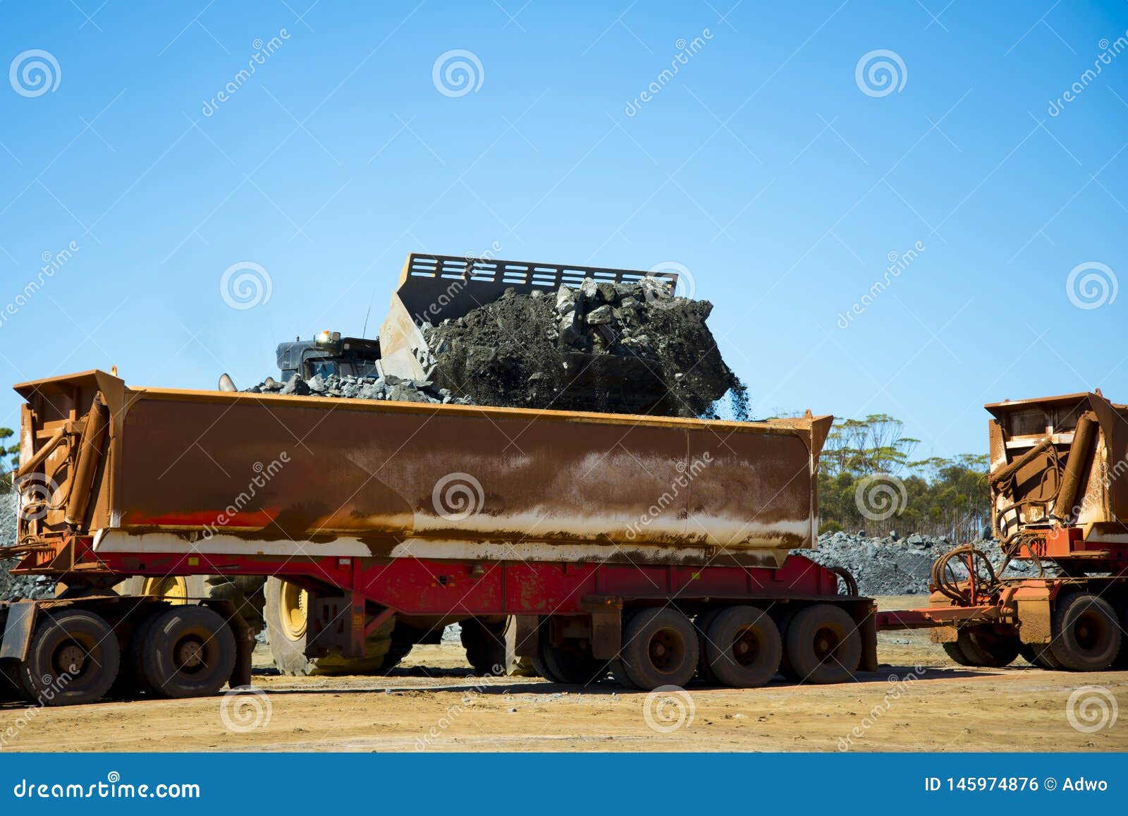 Mining Ore Loads stock photo. Image of haulage, truck - 145974876