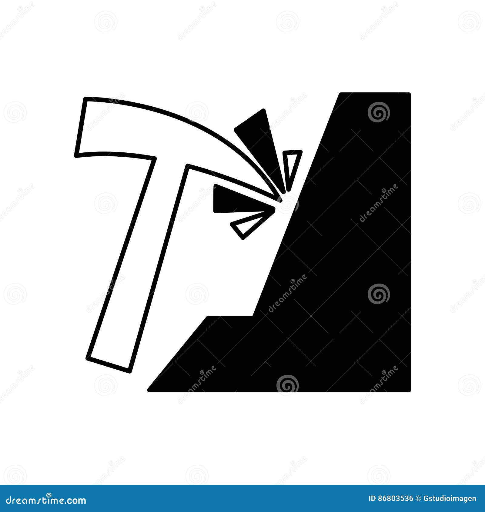 Mining pick isolated icon stock vector. Illustration of isolated - 86803536