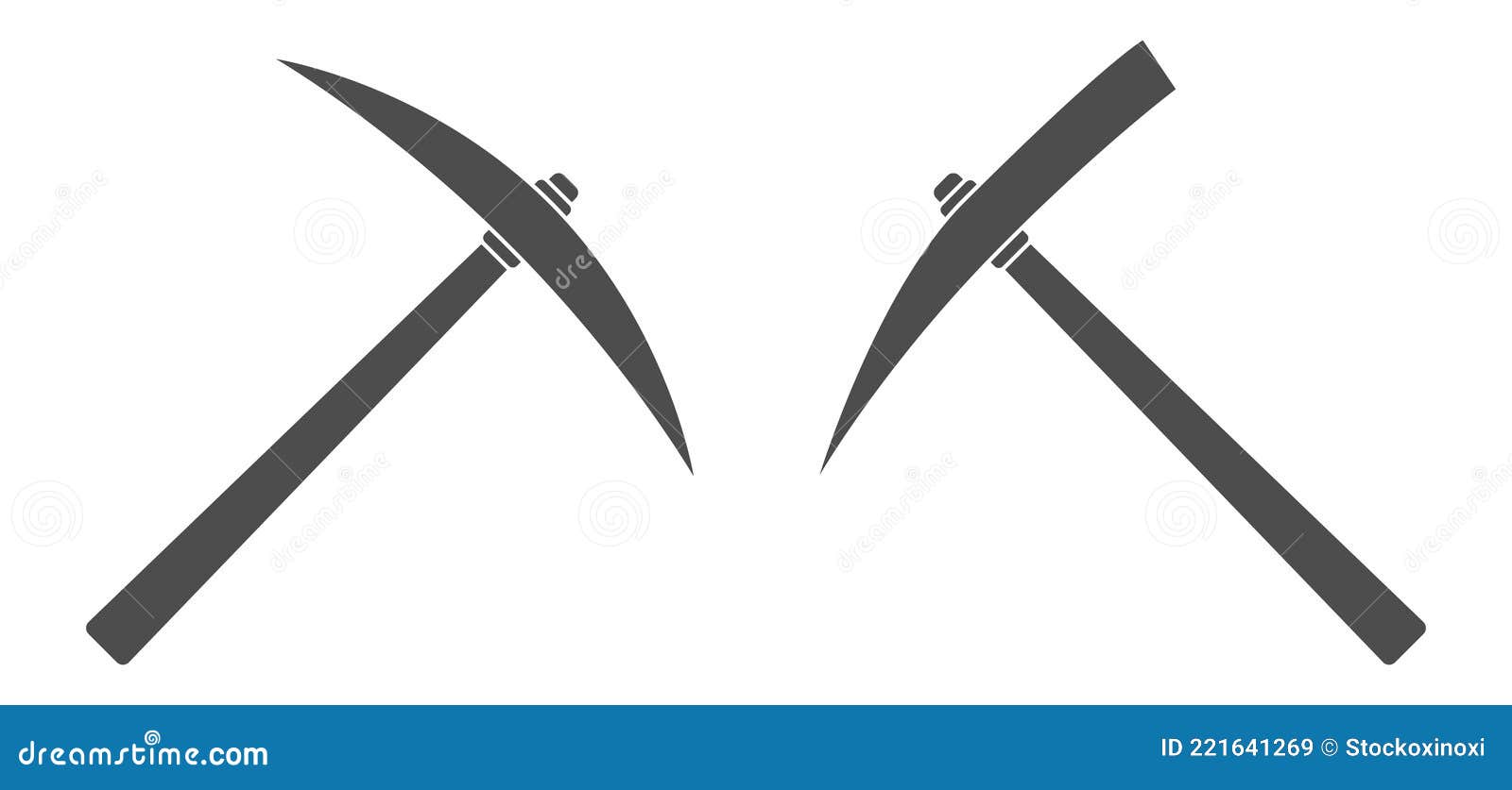 Mining Pickaxe Tool Symbols Vector Icon Stock Vector - Illustration of ...