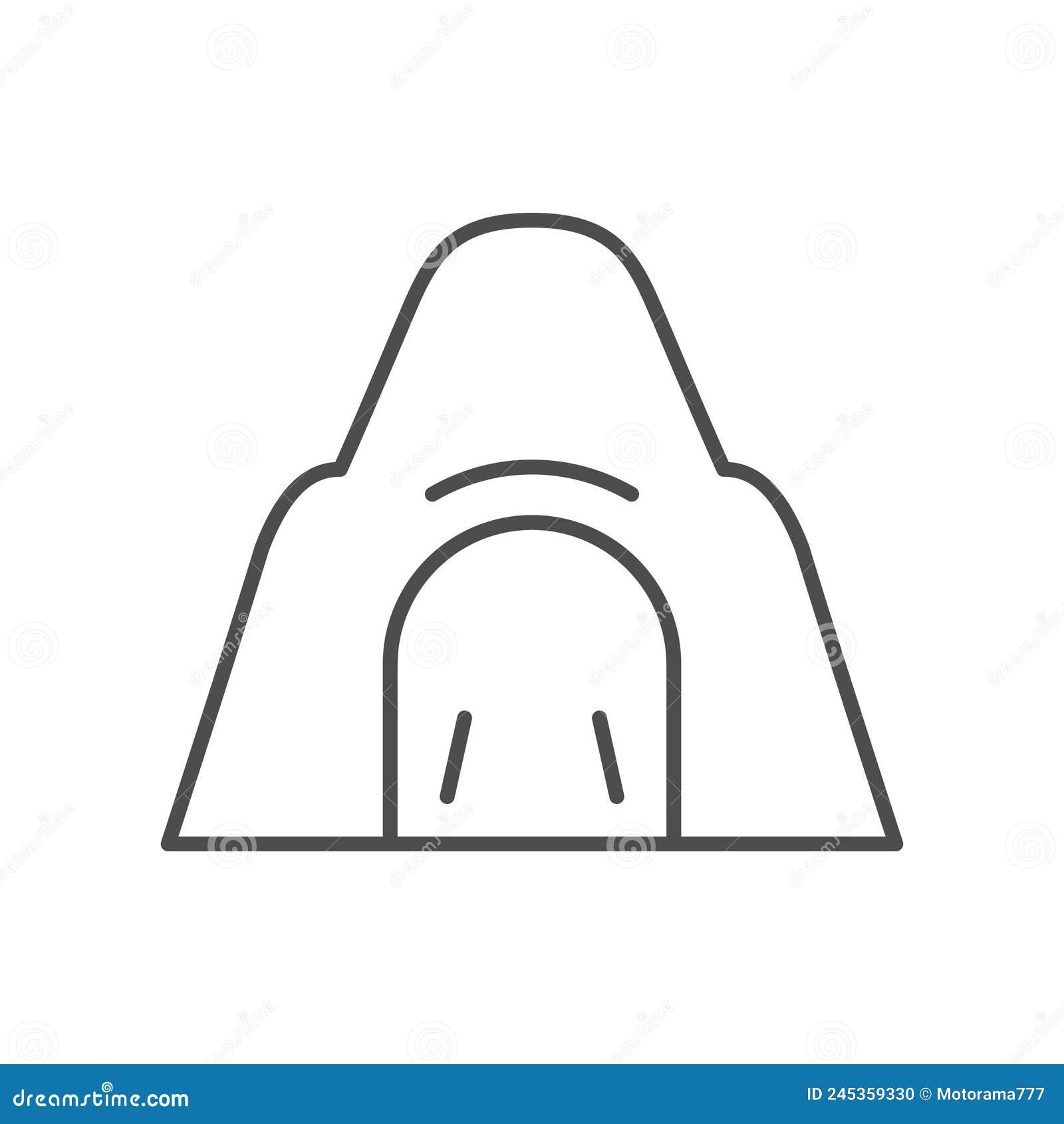 Mining Pit Line Outline Icon Stock Vector - Illustration of prospecting ...