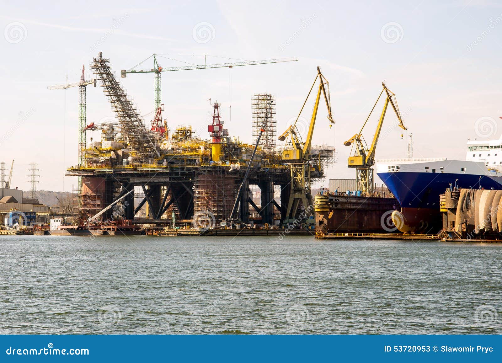 The mining platform stock image. Image of diesel, poland - 53720953