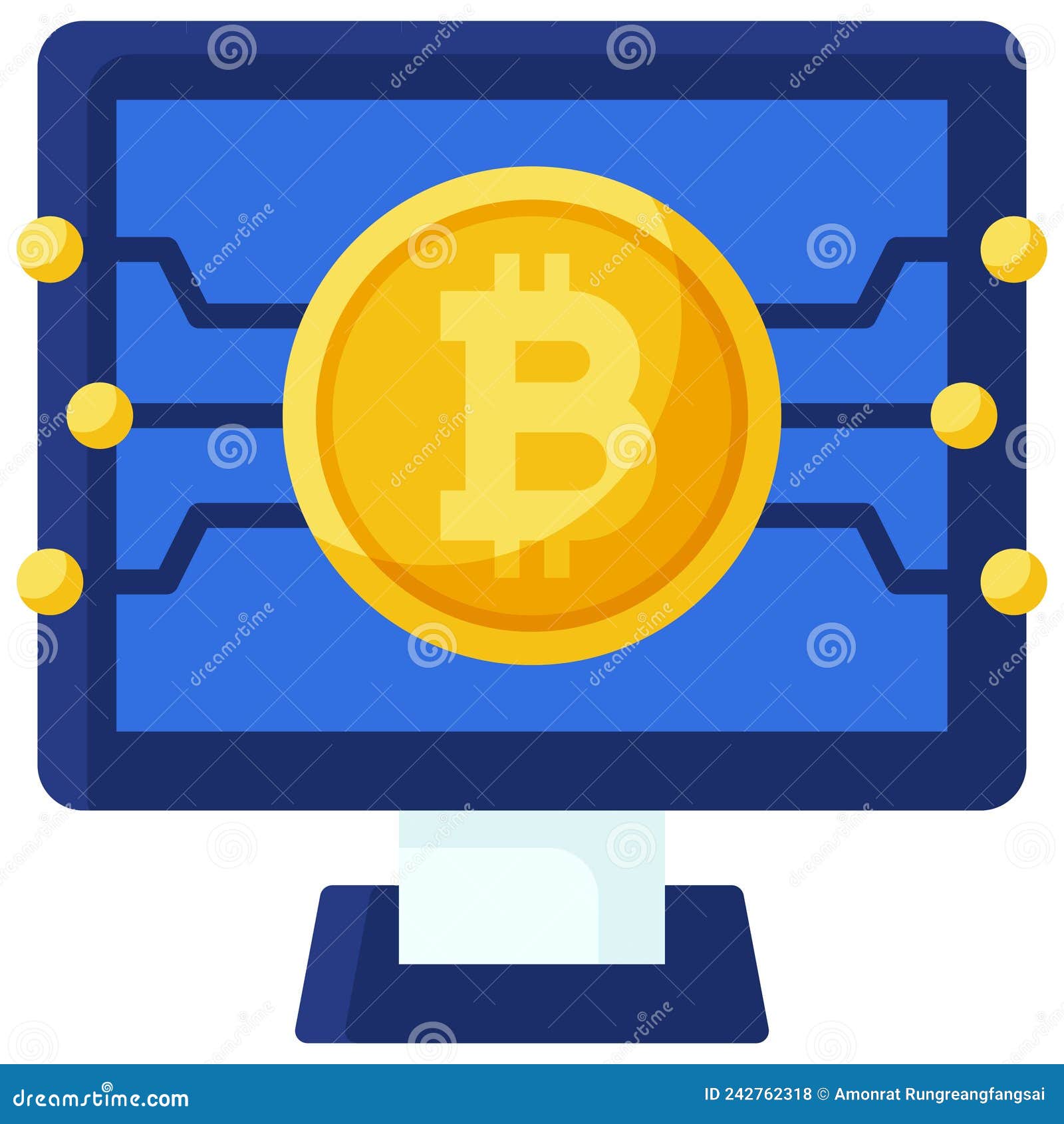 Mining Pool Icon, Bitcoin Related Vector Illustration Stock Vector ...