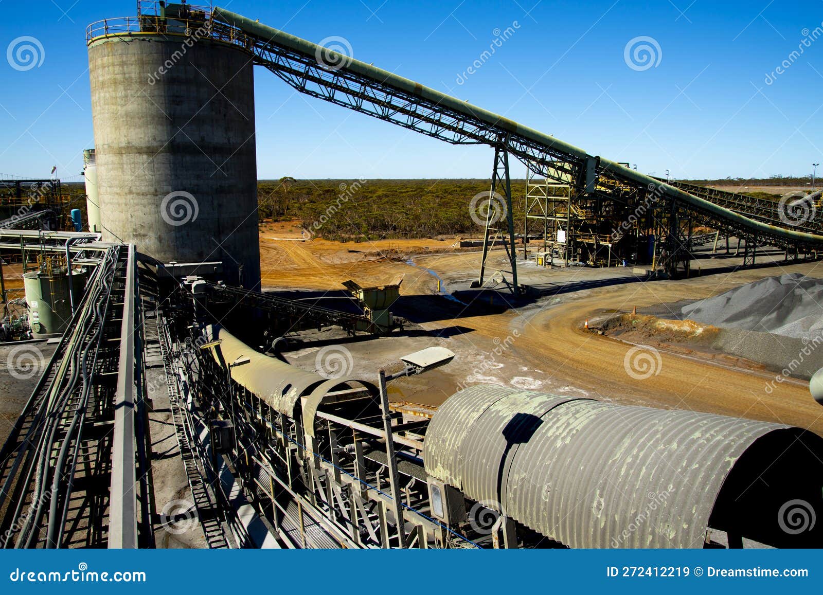 Mining Process Plant stock image. Image of western, manufacturing ...
