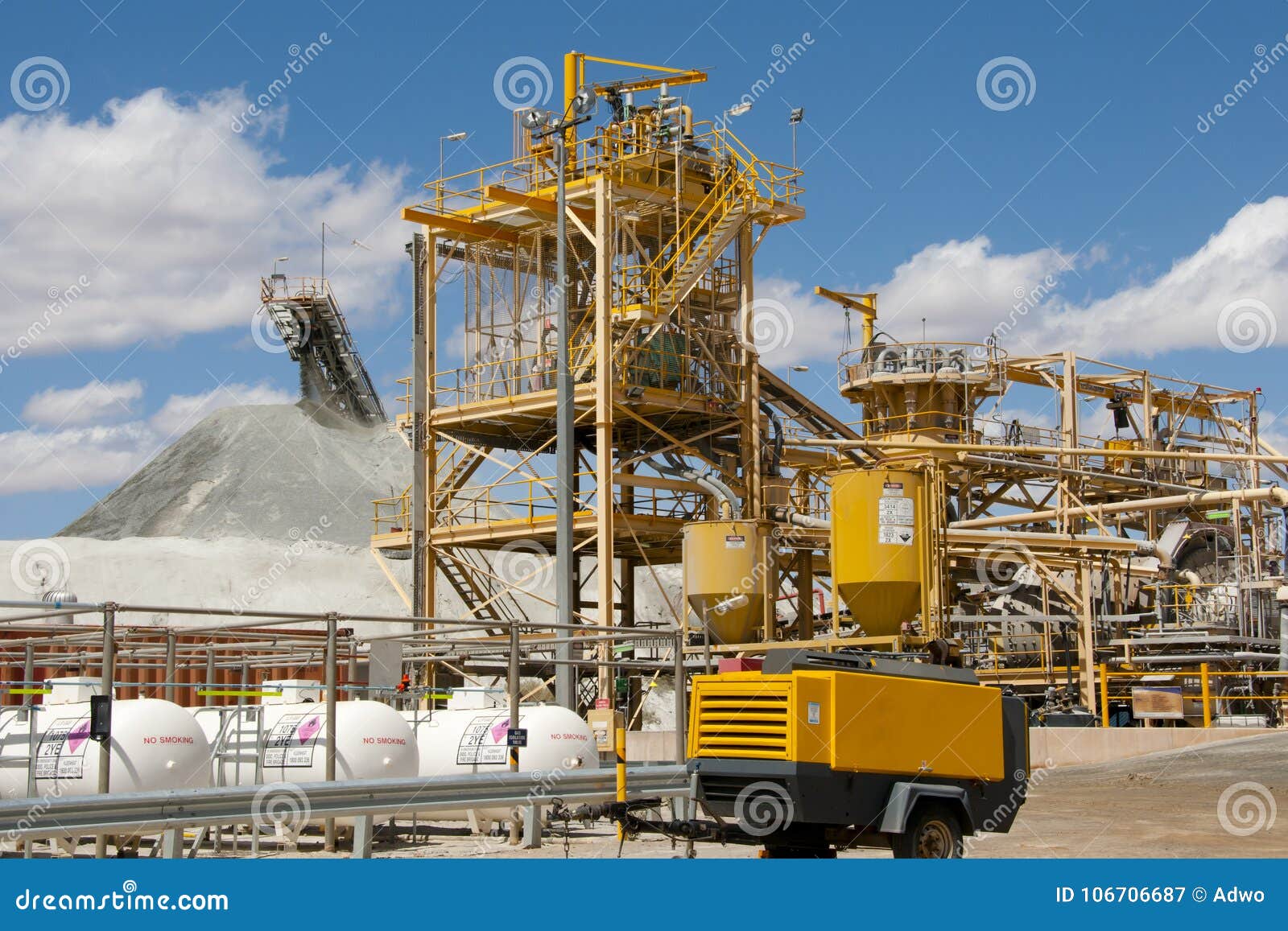 Mining Process Plant stock image. Image of manufacturing - 106706687