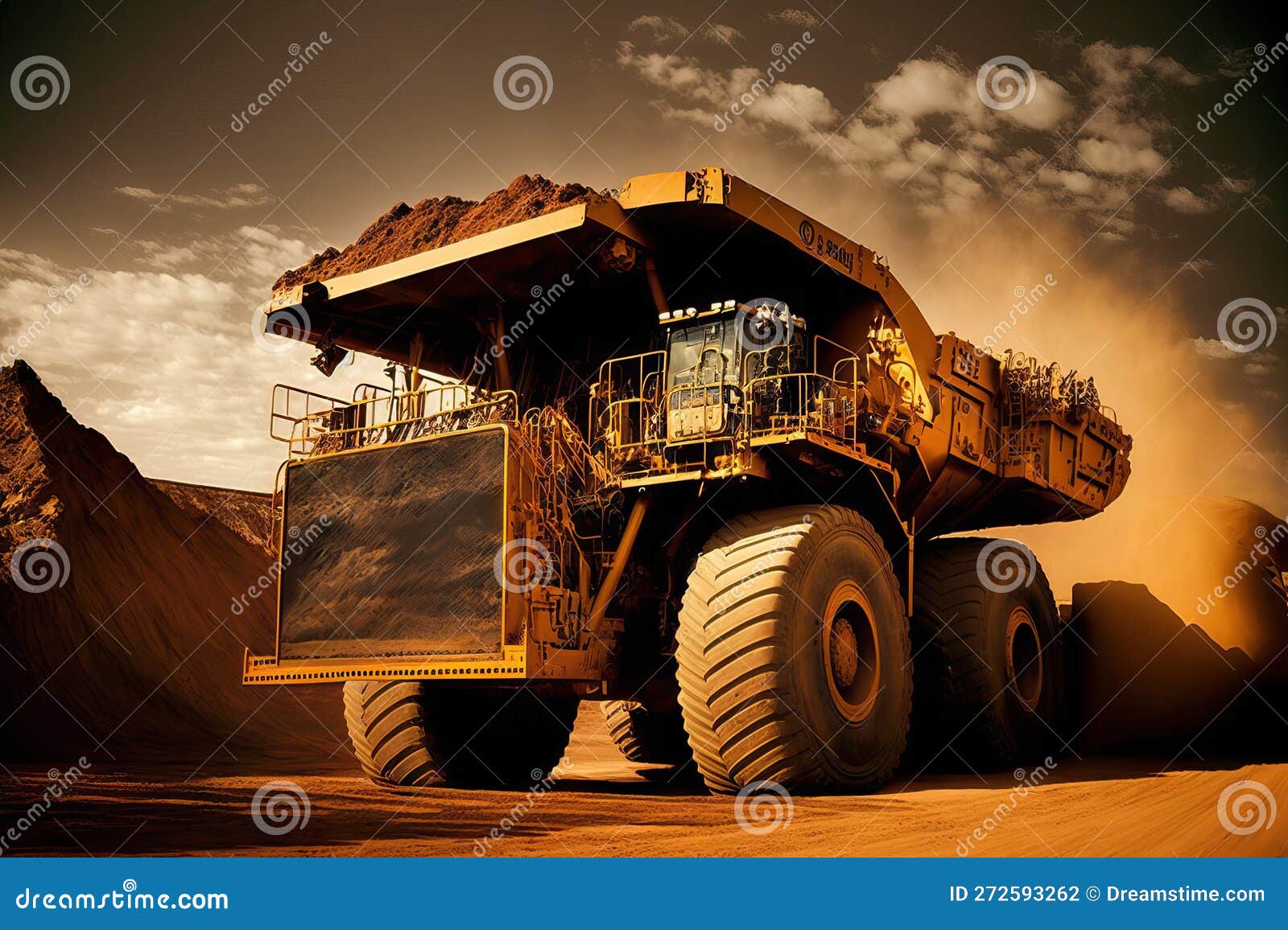 Mining Processes for Removing Iron Ore Stock Illustration ...