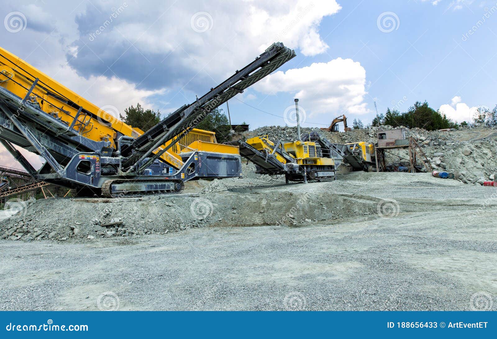 Mining and Processing Plant for Processing Crushed Stone, Sand Stock ...