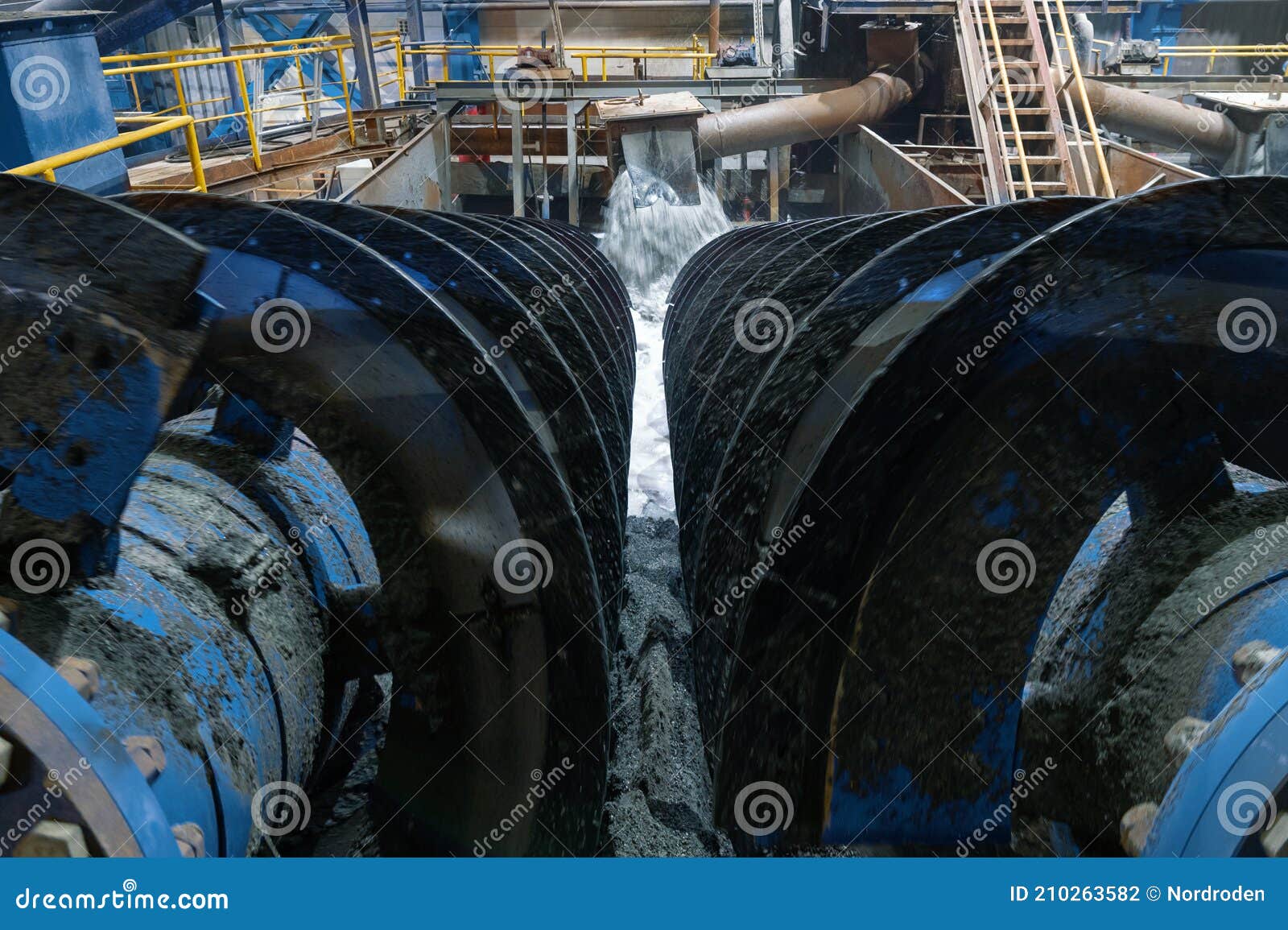 Mining and Processing Plant. Wet Sand Grading Process Stock Photo ...