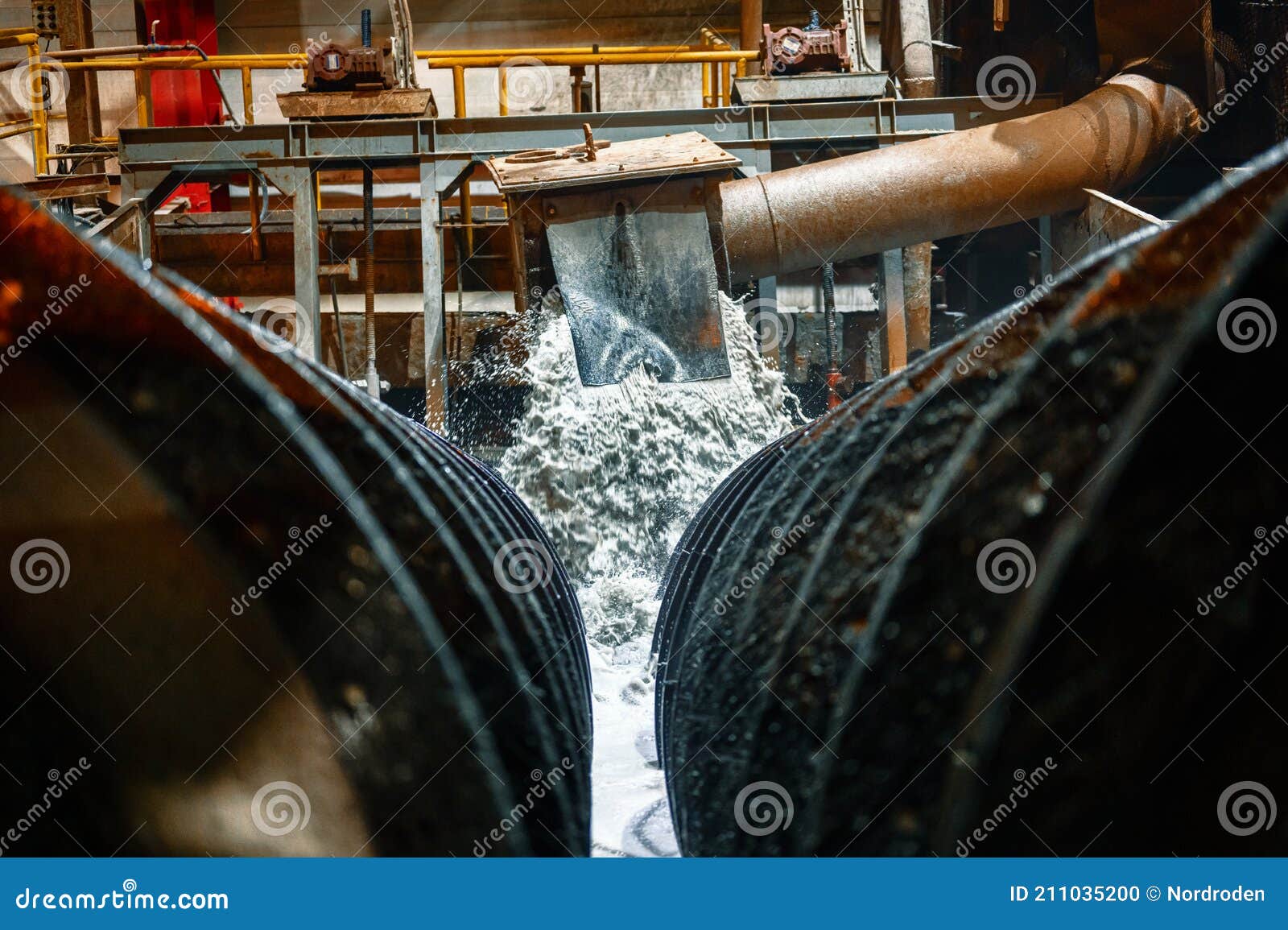 Mining and Processing Plant. Wet Sand Grading Process Stock Photo ...