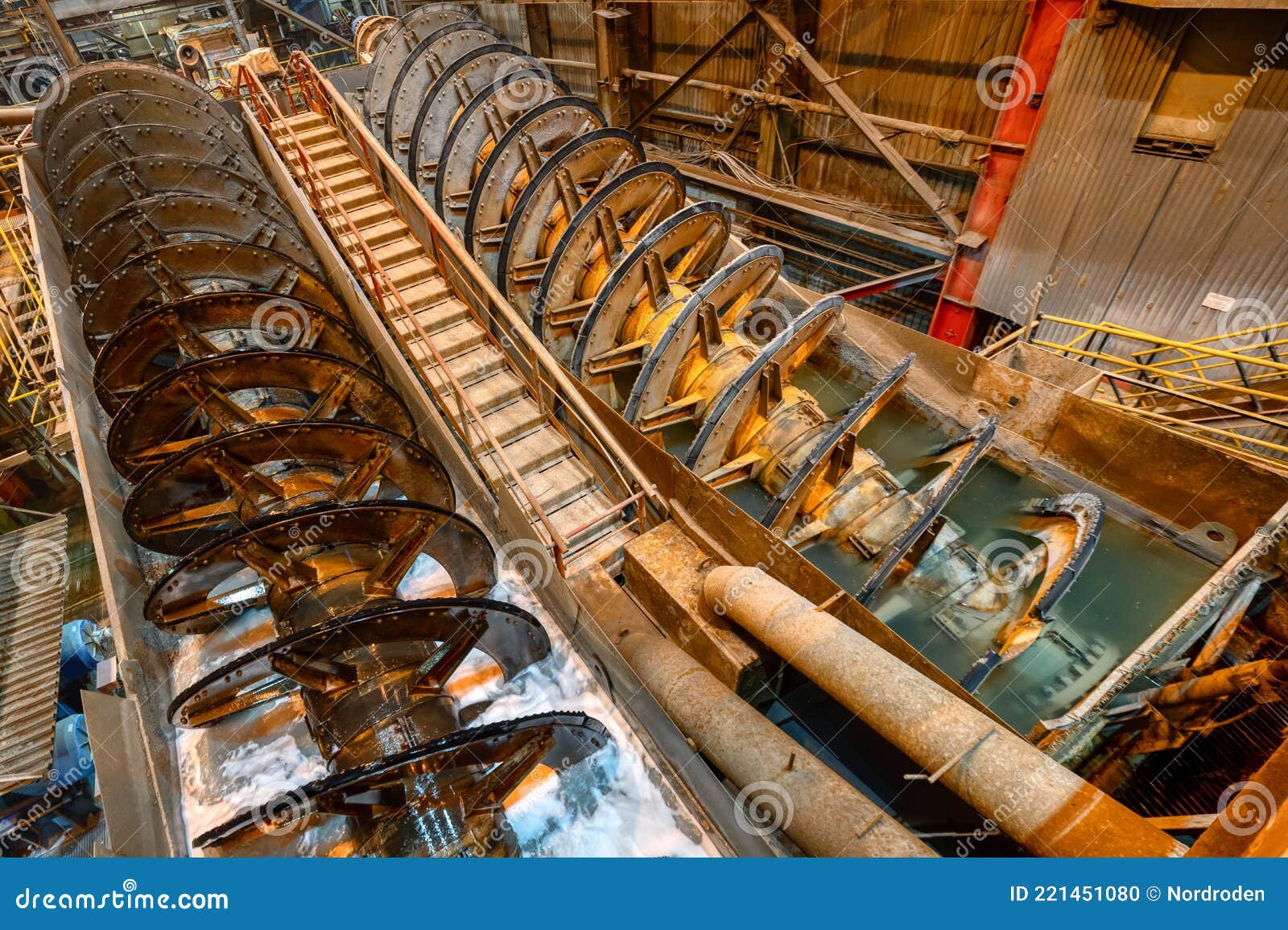 Mining and Processing Plant. Wet Sand Grading Process Stock Photo ...