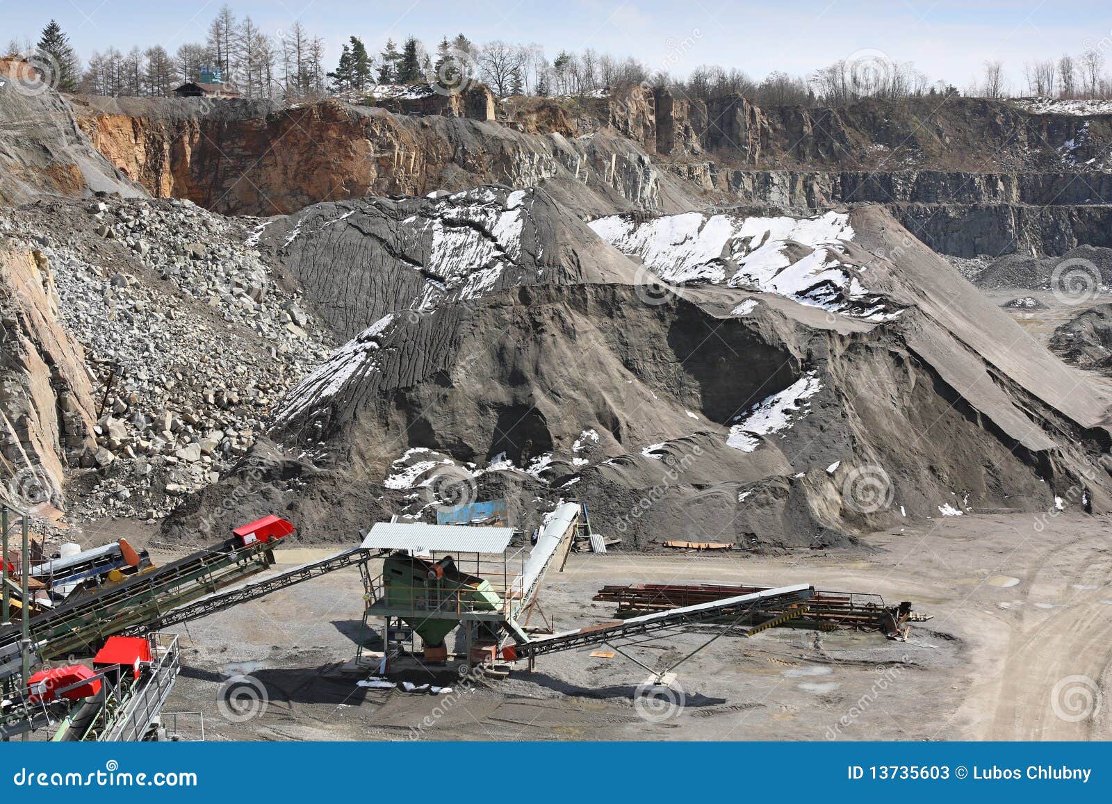 Mining in the quarry stock image. Image of excavator - 13735603