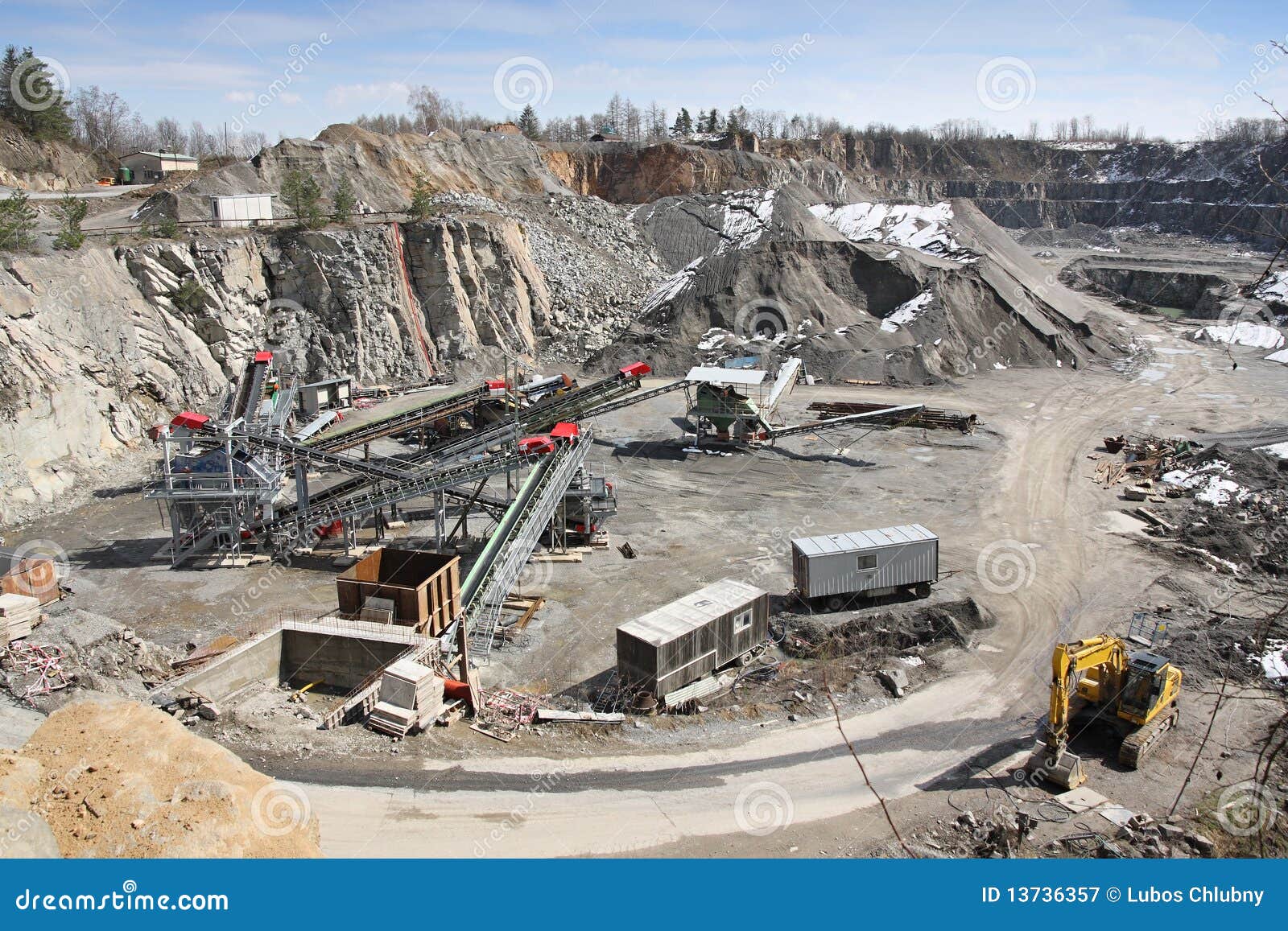 Mining in the quarry stock image. Image of environment - 13736357