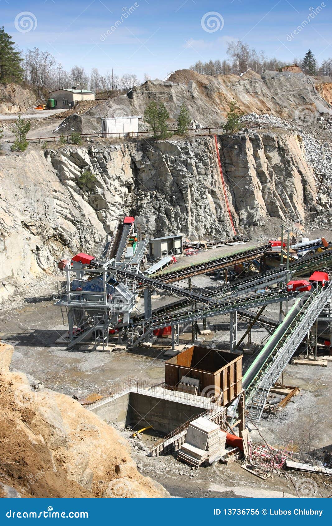 Mining in the quarry stock photo. Image of factory, machinery - 13736756