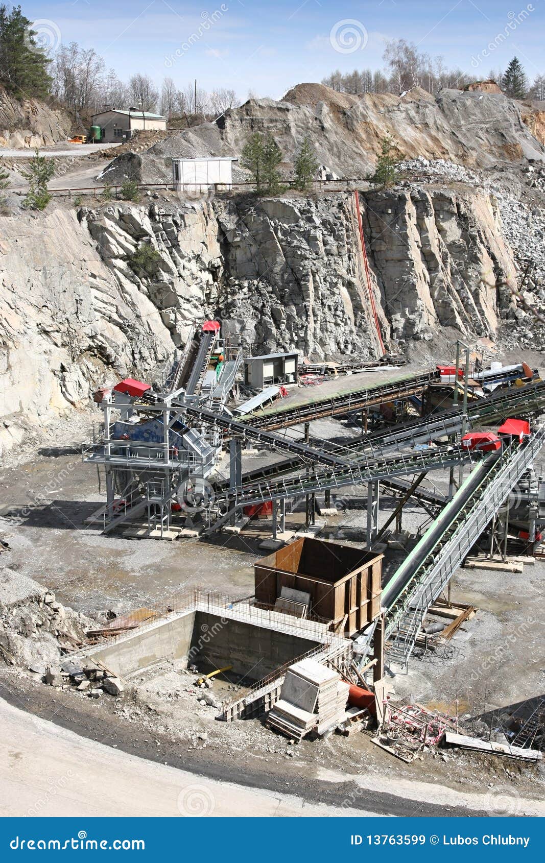 Mining in the quarry stock image. Image of machine, heavy - 13763599