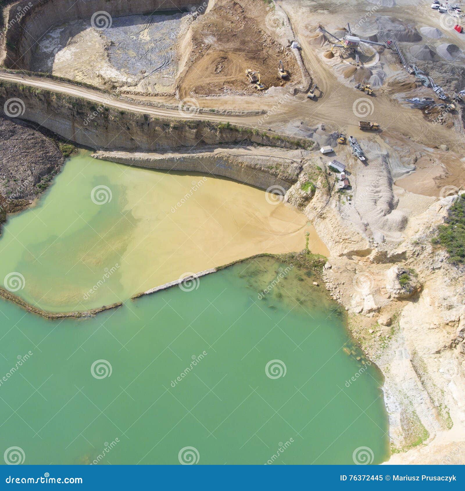 Mining Quarry with Special Equipment, Open Pit Excavation. Sand Stock ...