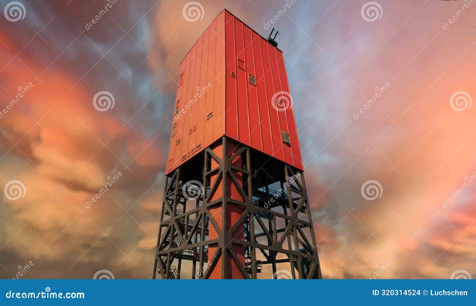 Mining Rig Against Orange Sunset Background Stock Photo - Image of ...