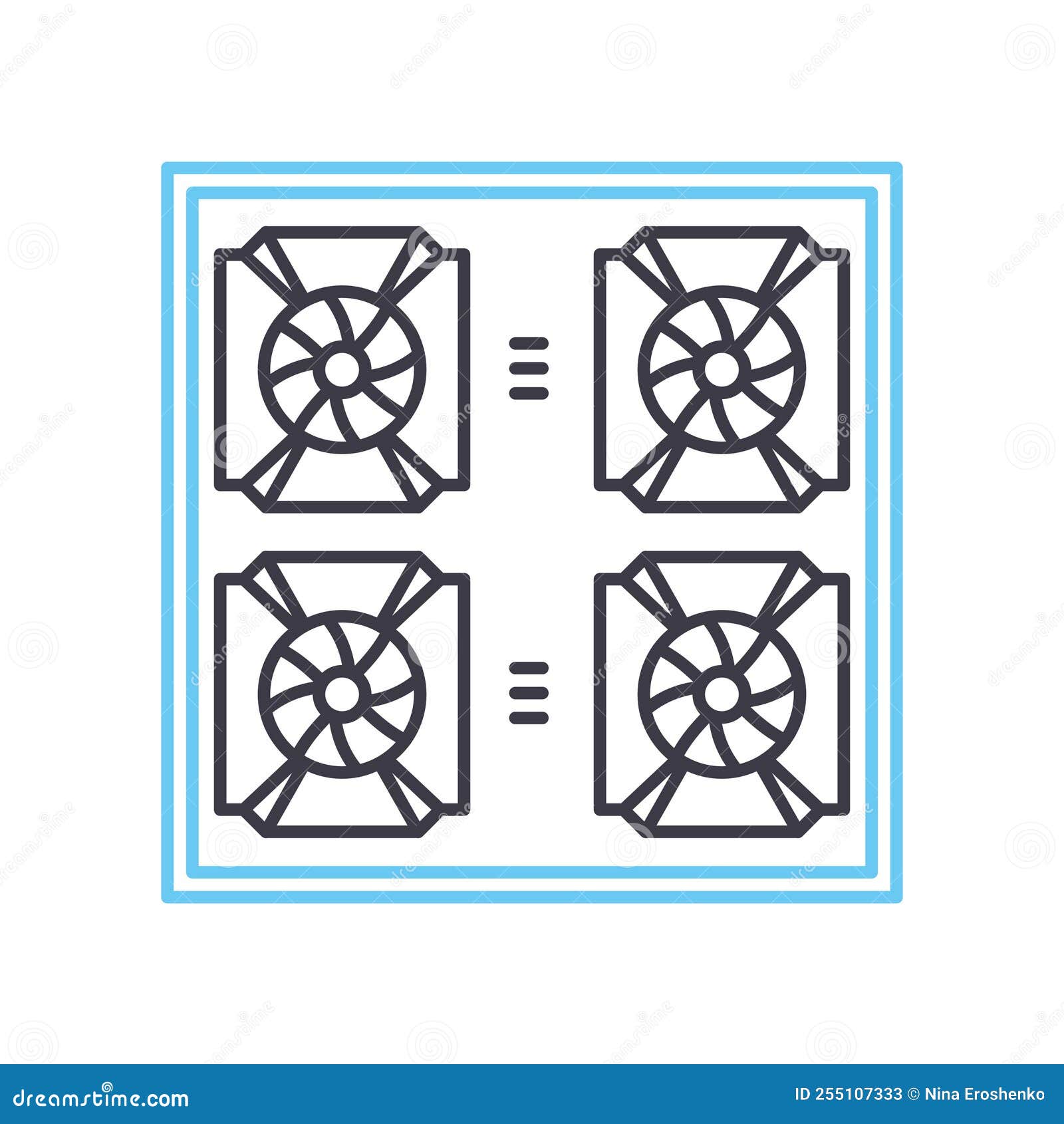 Mining Rig Line Icon, Outline Symbol, Vector Illustration, Concept Sign ...