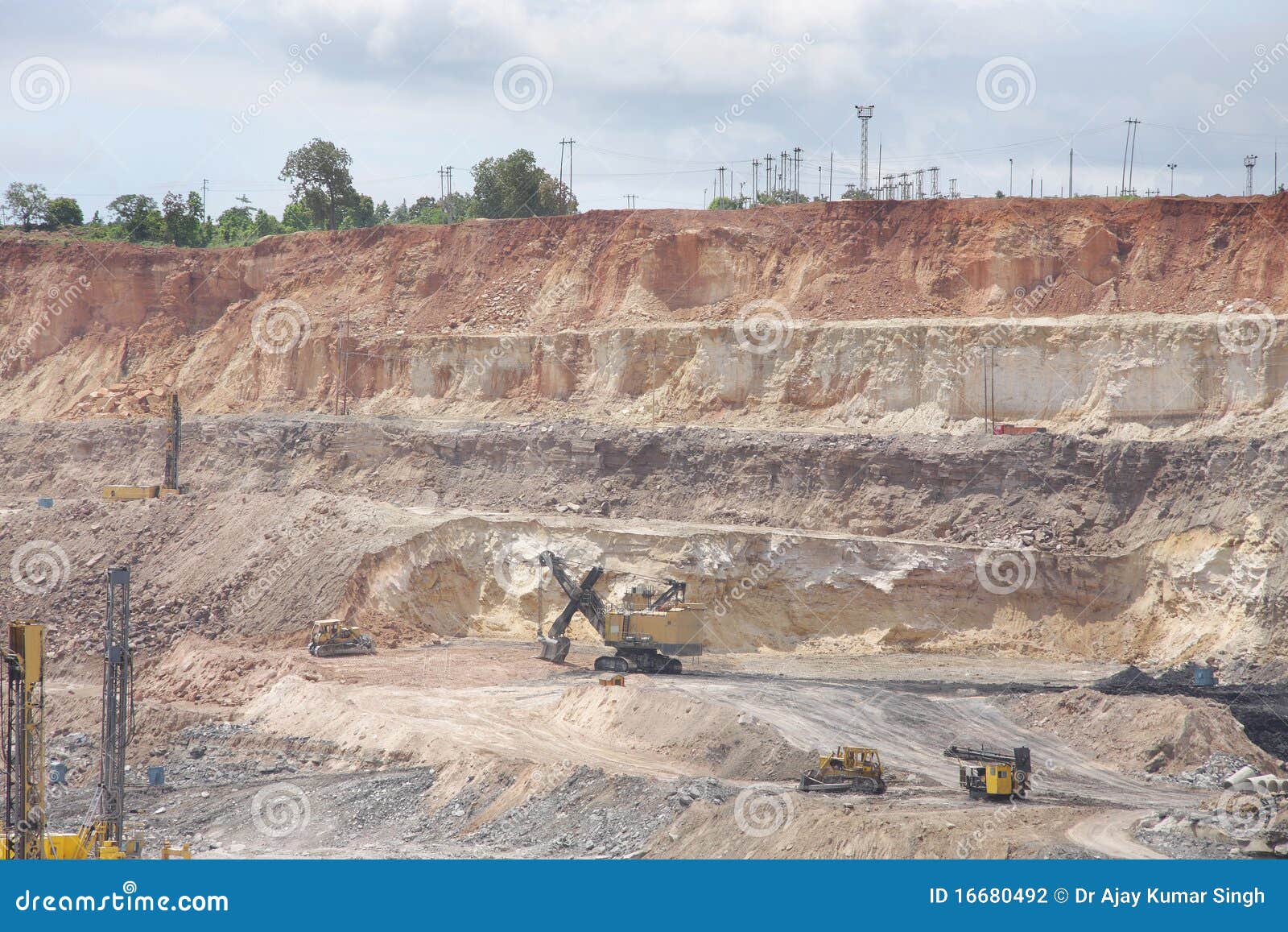 A Mining Shovel Excavator In A Opencast Coal Mine Stock Photo ... A Mining Shovel Excavator In A Opencast Coal Mine Stock Photo ...