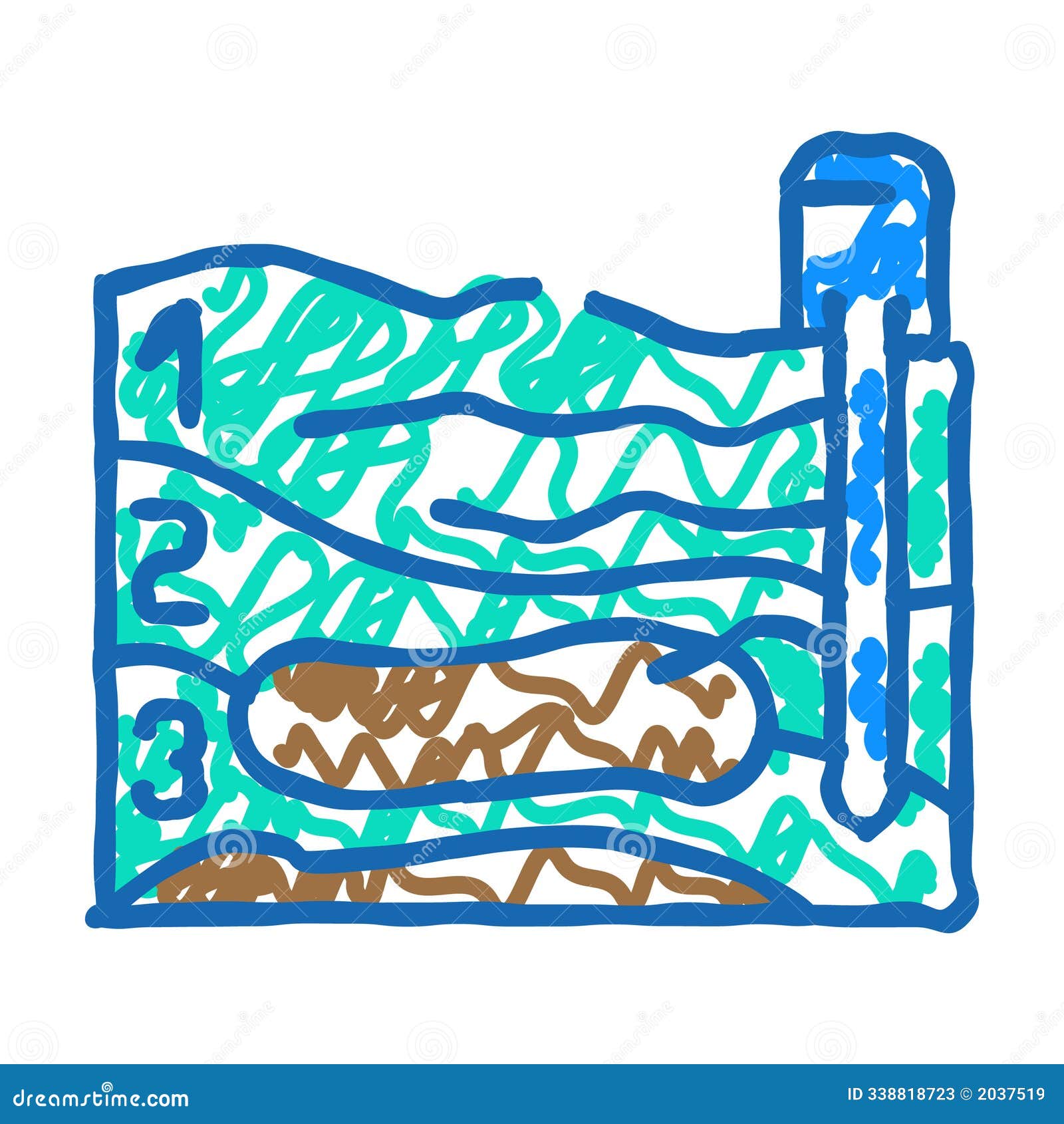 Mining Site Plan Icon Color Illustration | CartoonDealer.com #339203524