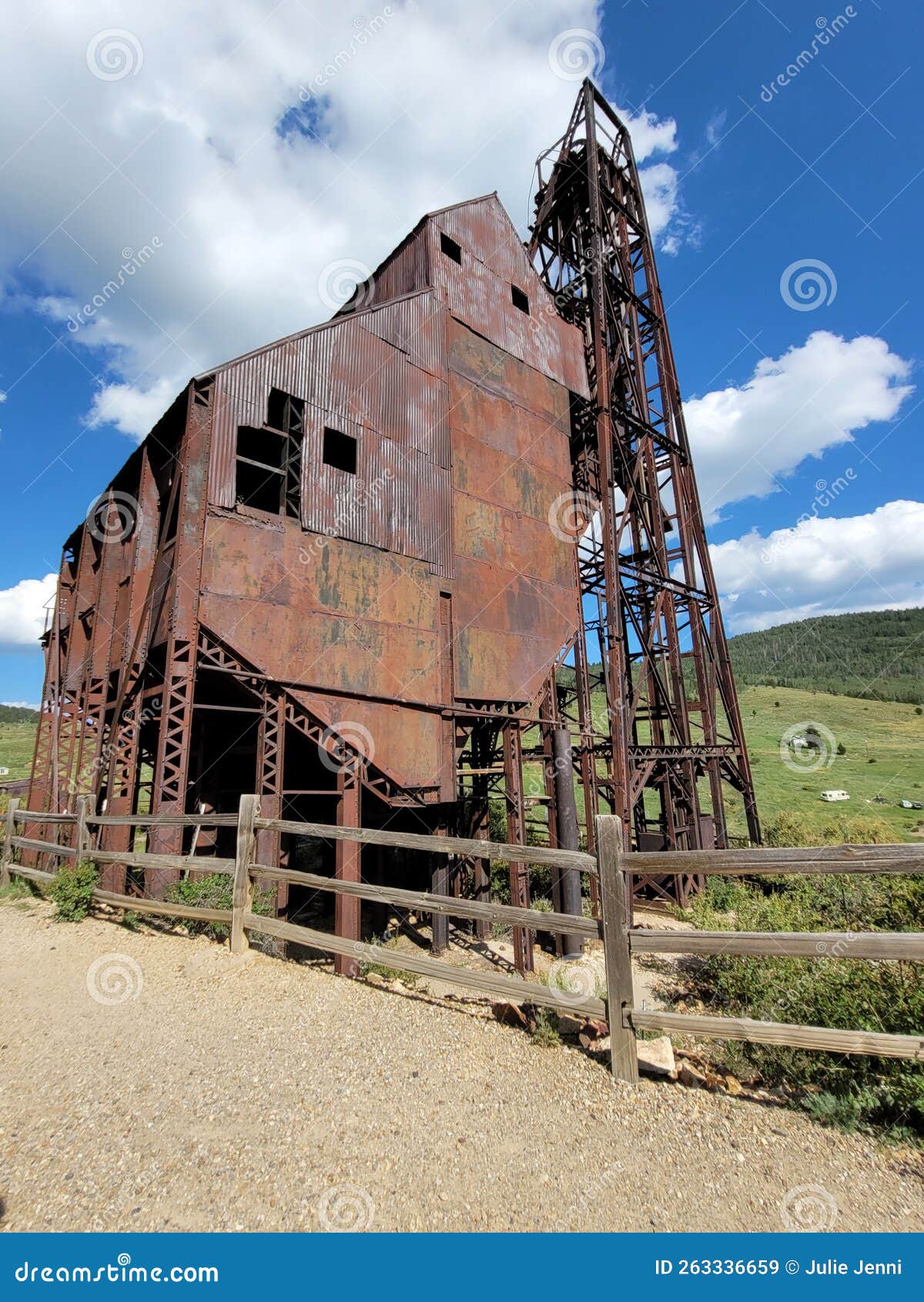 Mining in a small town stock image. Image of skyscraper - 263336659