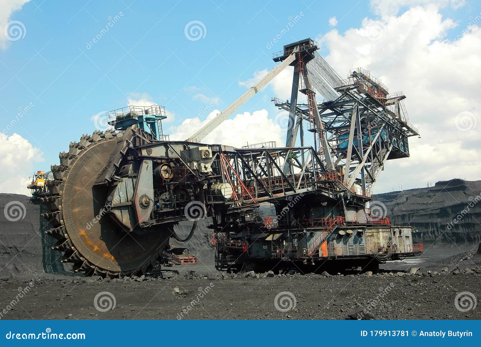 Mining, Excavator for Coal Mining. Stock Image - Image of excavator ...