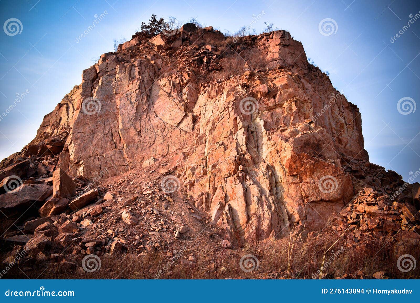 The Rest of the Rock after the Extraction of the Stone. Stock Photo ...