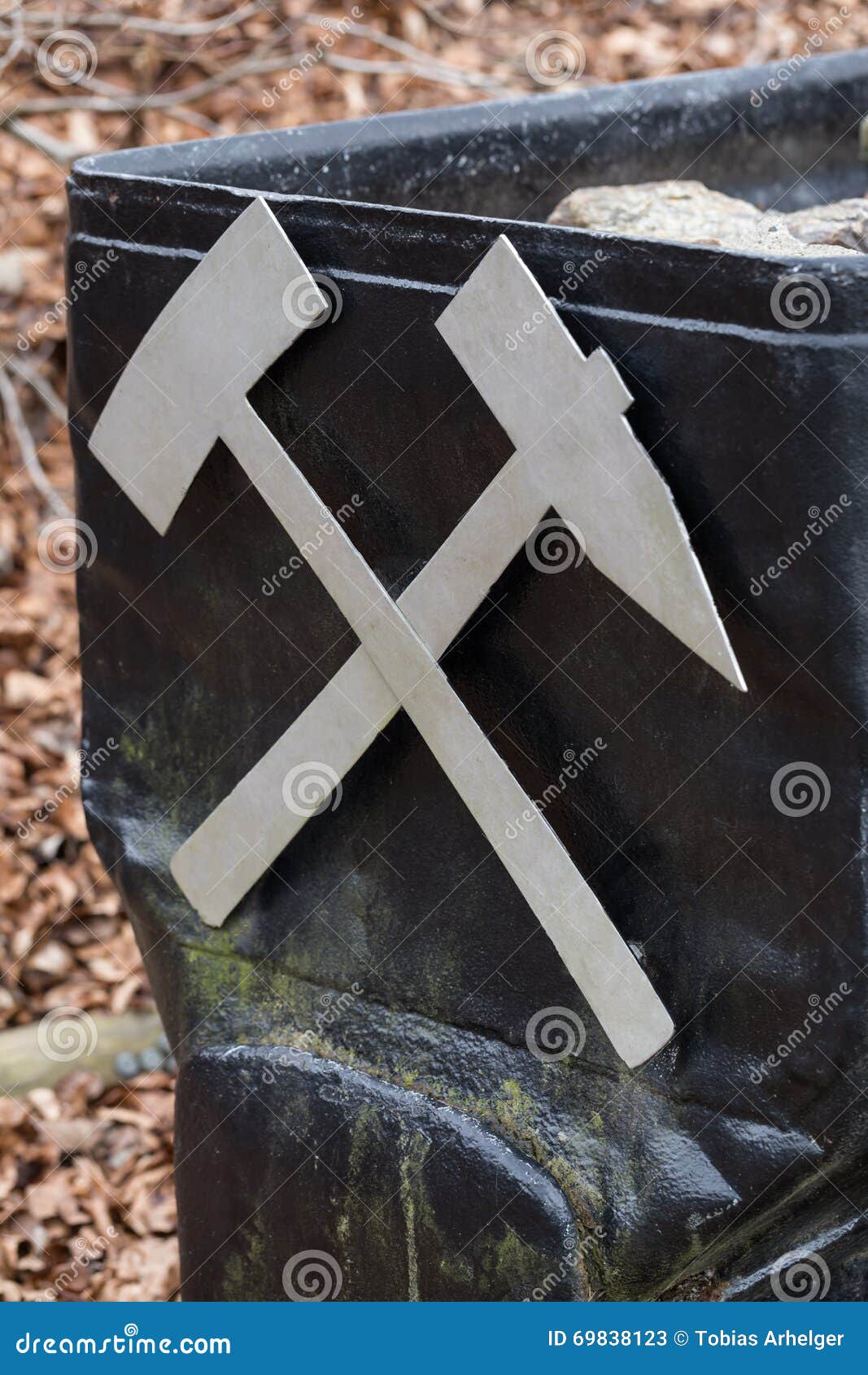 Mining symbol stock image. Image of silver, siegerland - 69838123