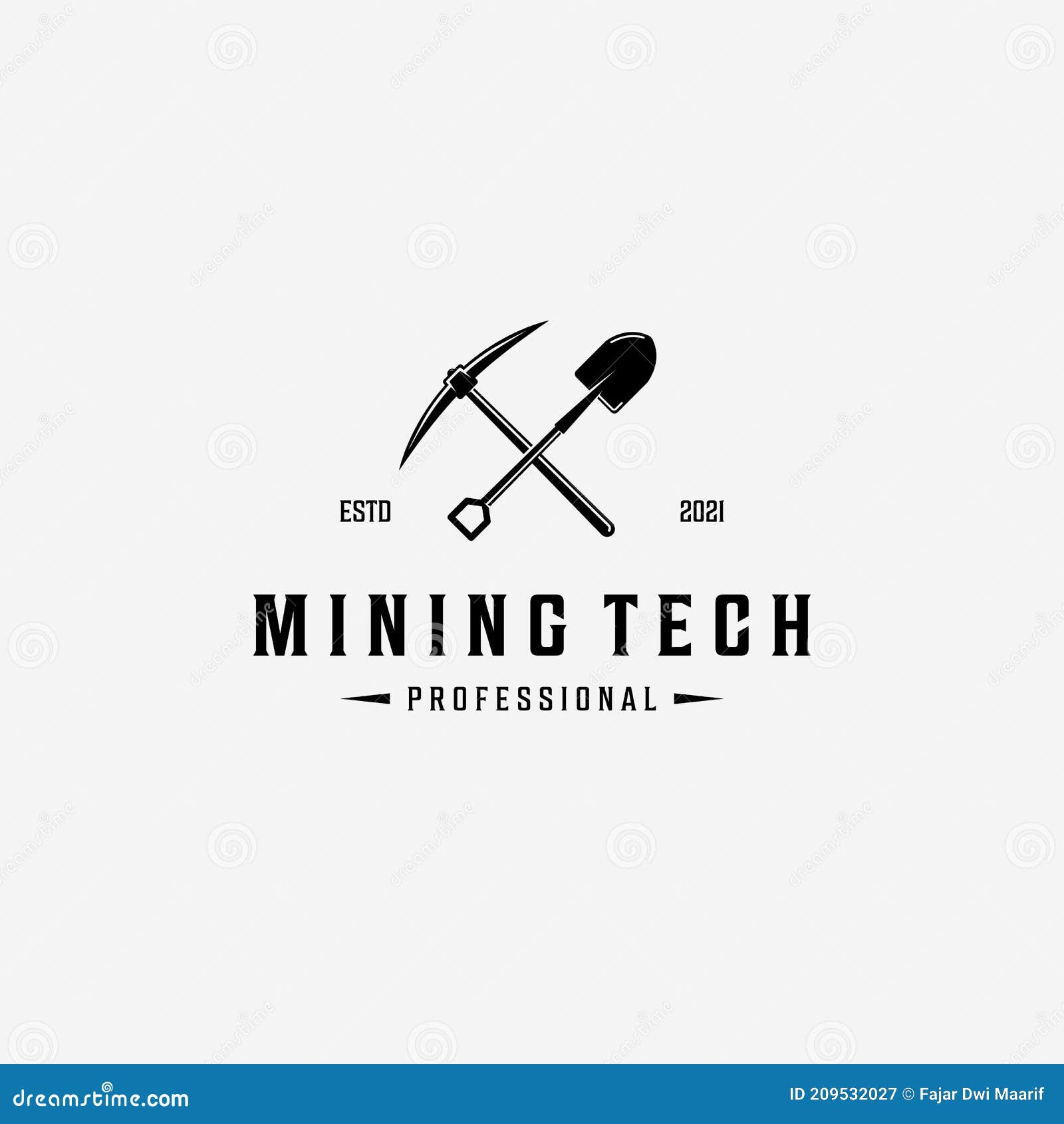 Pickaxe Logo Vector Icon Symbol Illustration Design Template, Mining ...