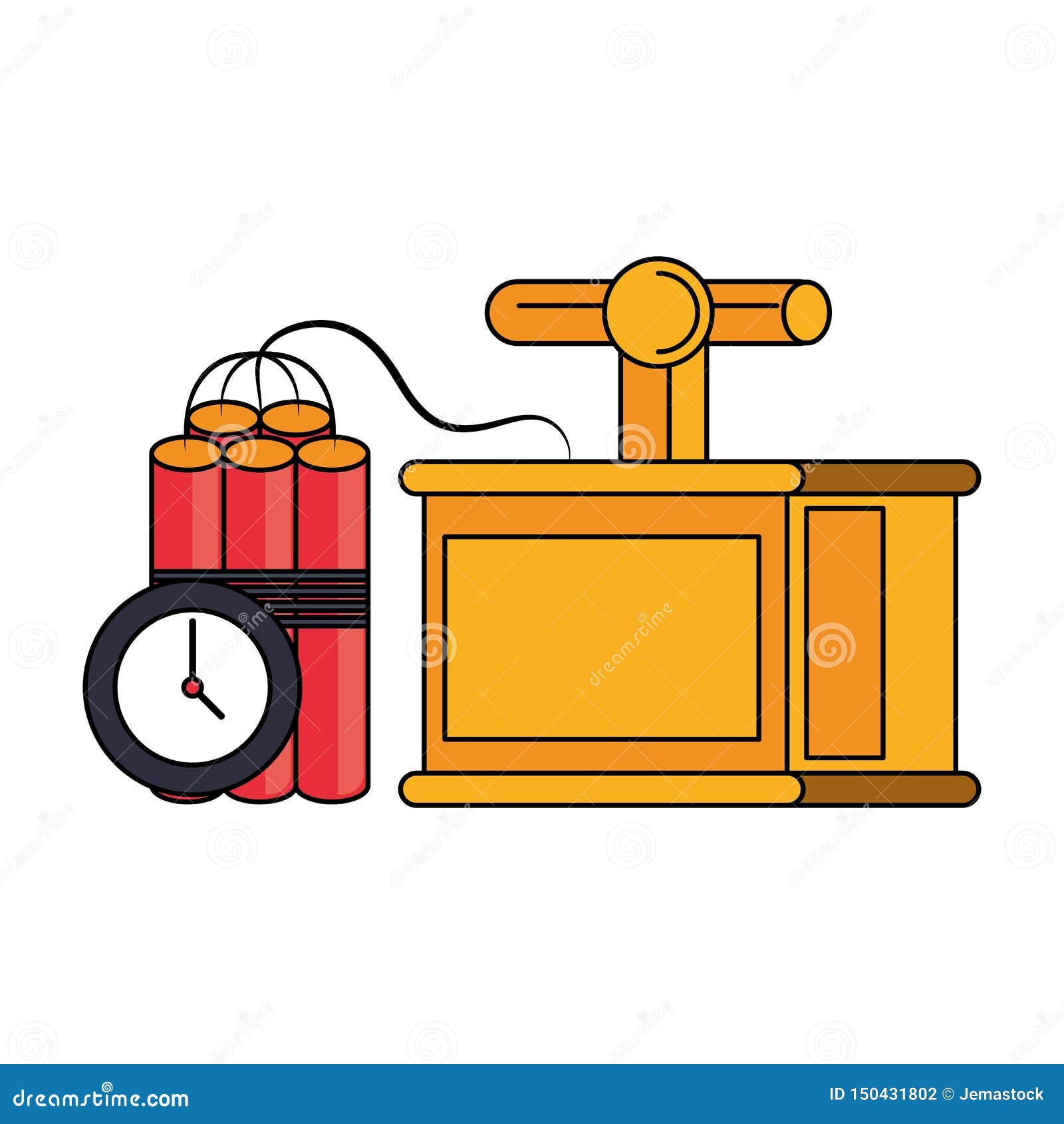 Mining Tnt Detonator with Timer Symbol Stock Vector - Illustration of ...