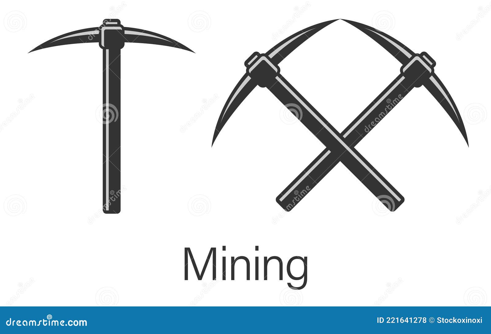 Mining Tool Pickaxe Vector Icon Stock Vector - Illustration of machine ...