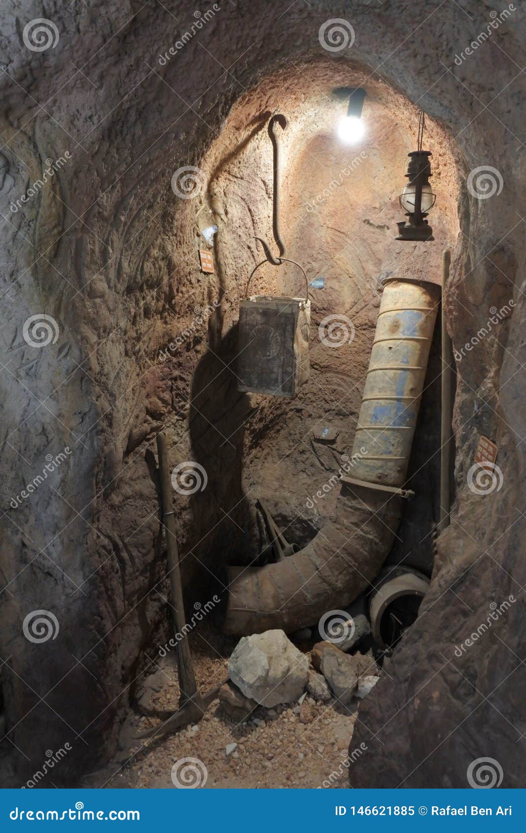 Mining Tools in a Mine Tunnle Stock Image - Image of culture, industry ...