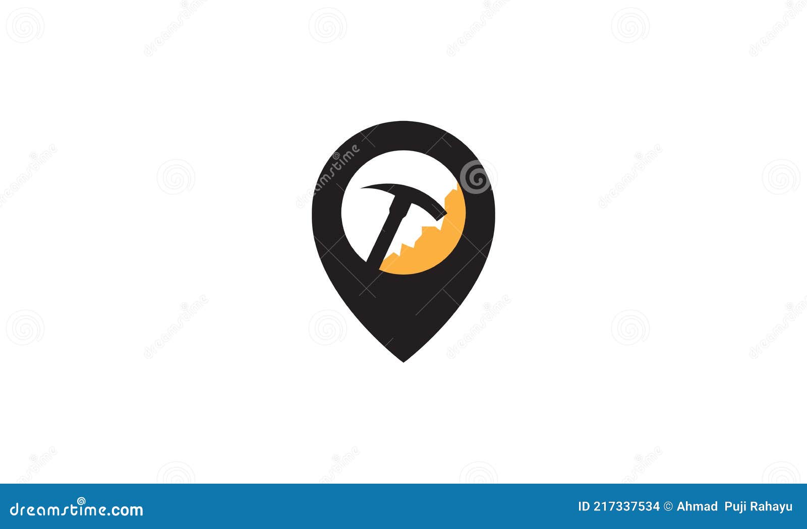 Mining Tools with Pin Map Location Logo Vector Symbol Icon Design ...