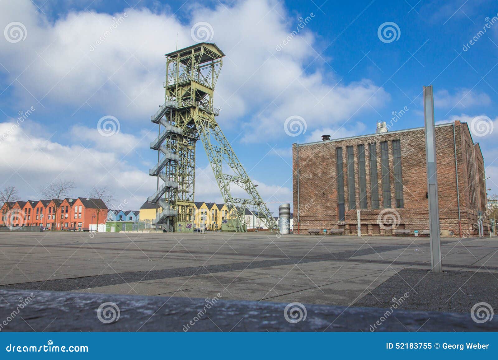 Mining tower as a memorial stock image. Image of machinery - 52183755