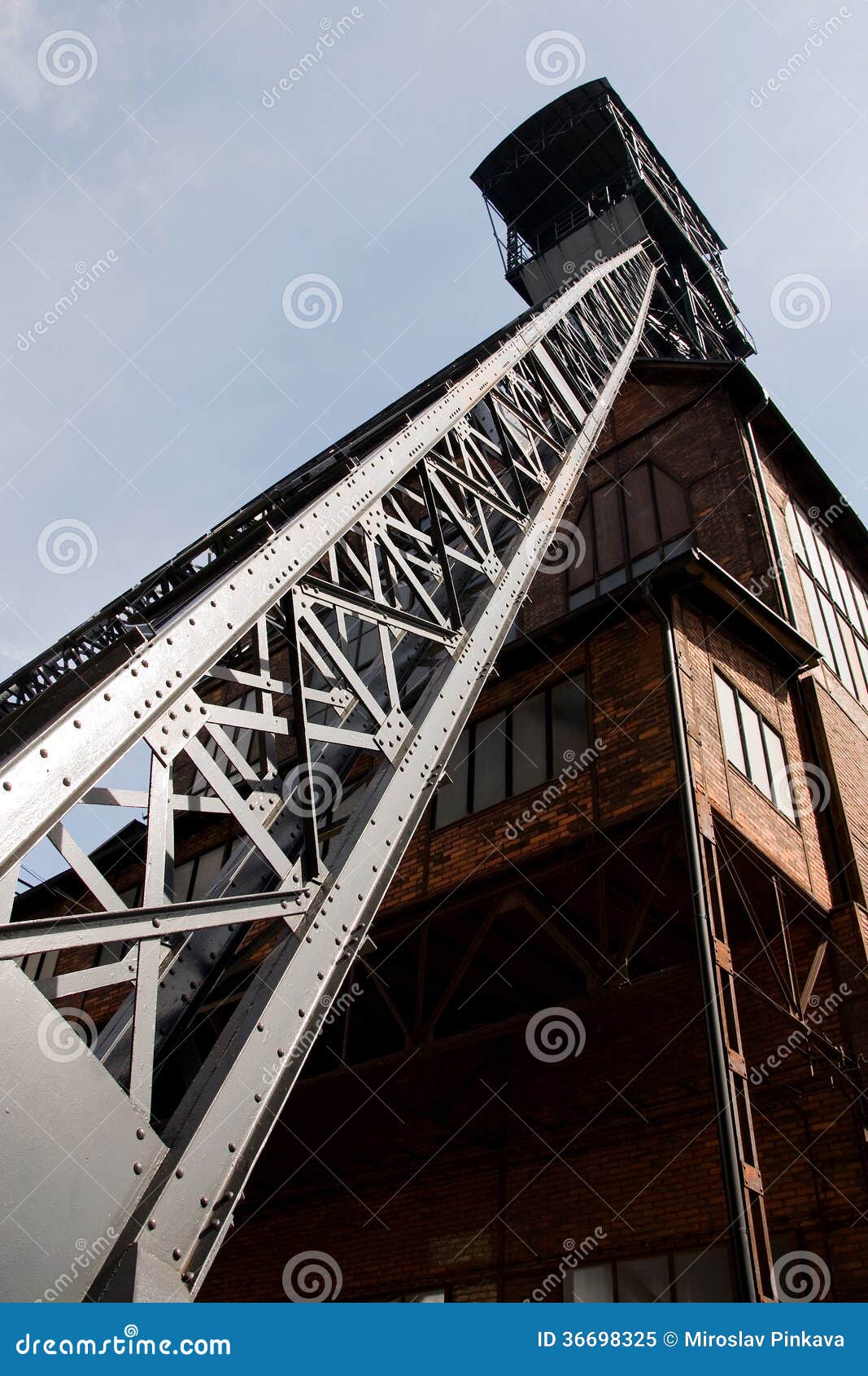 Mining Tower Old Coal Mine Shaft Stock Image - Image of engineering ...