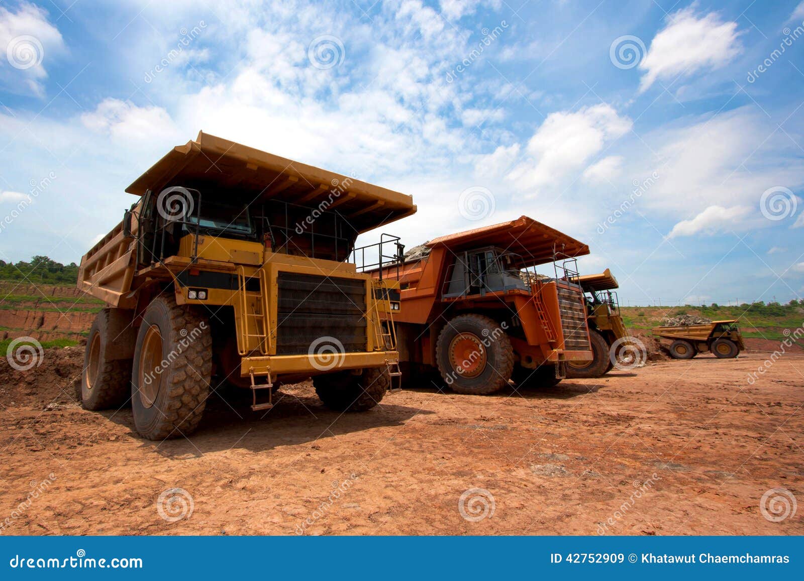 Mining truck unload coal stock image. Image of ferric - 42752909