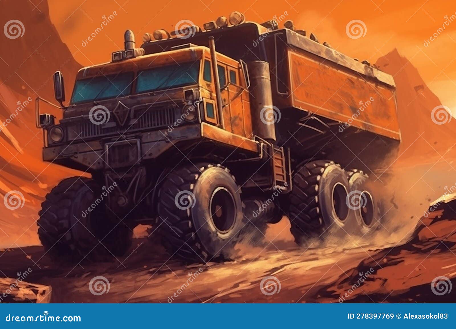 Mining On Mars Infographics. Planet Colonization Vector Illustration ...