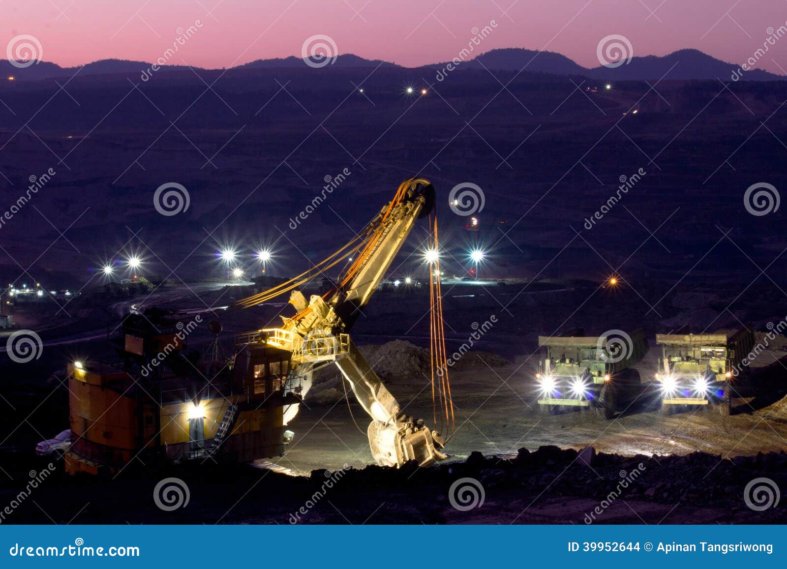 Mining truck working stock photo. Image of mining, eathmoving - 39952644