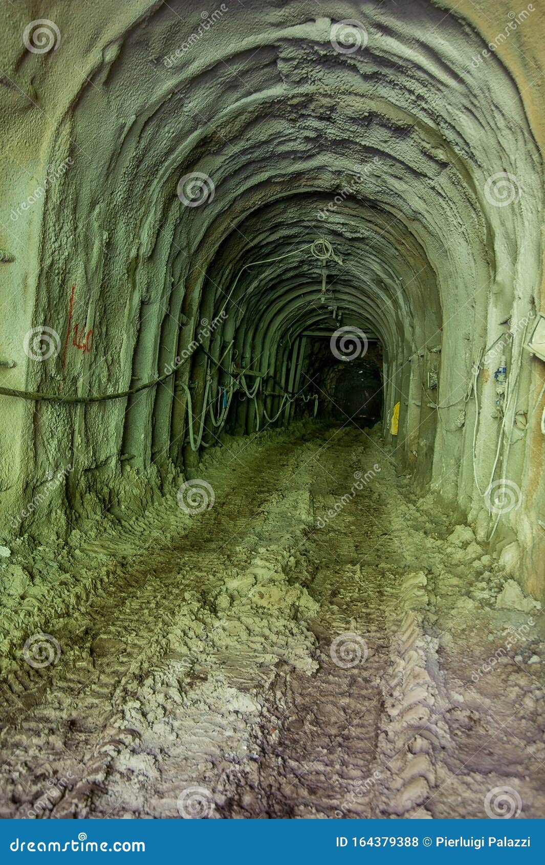 Mining tunnel stock photo. Image of engineering, accident - 164379388