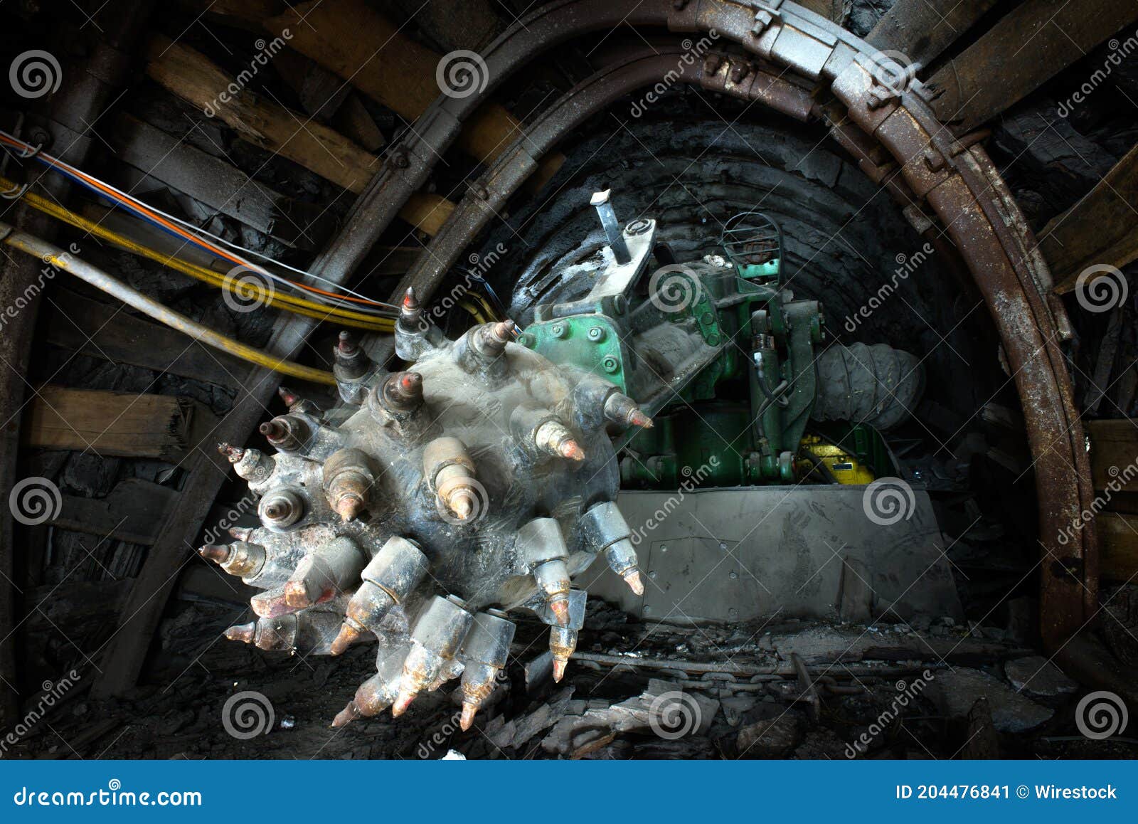 Mining underground machine stock image. Image of mining - 204476841