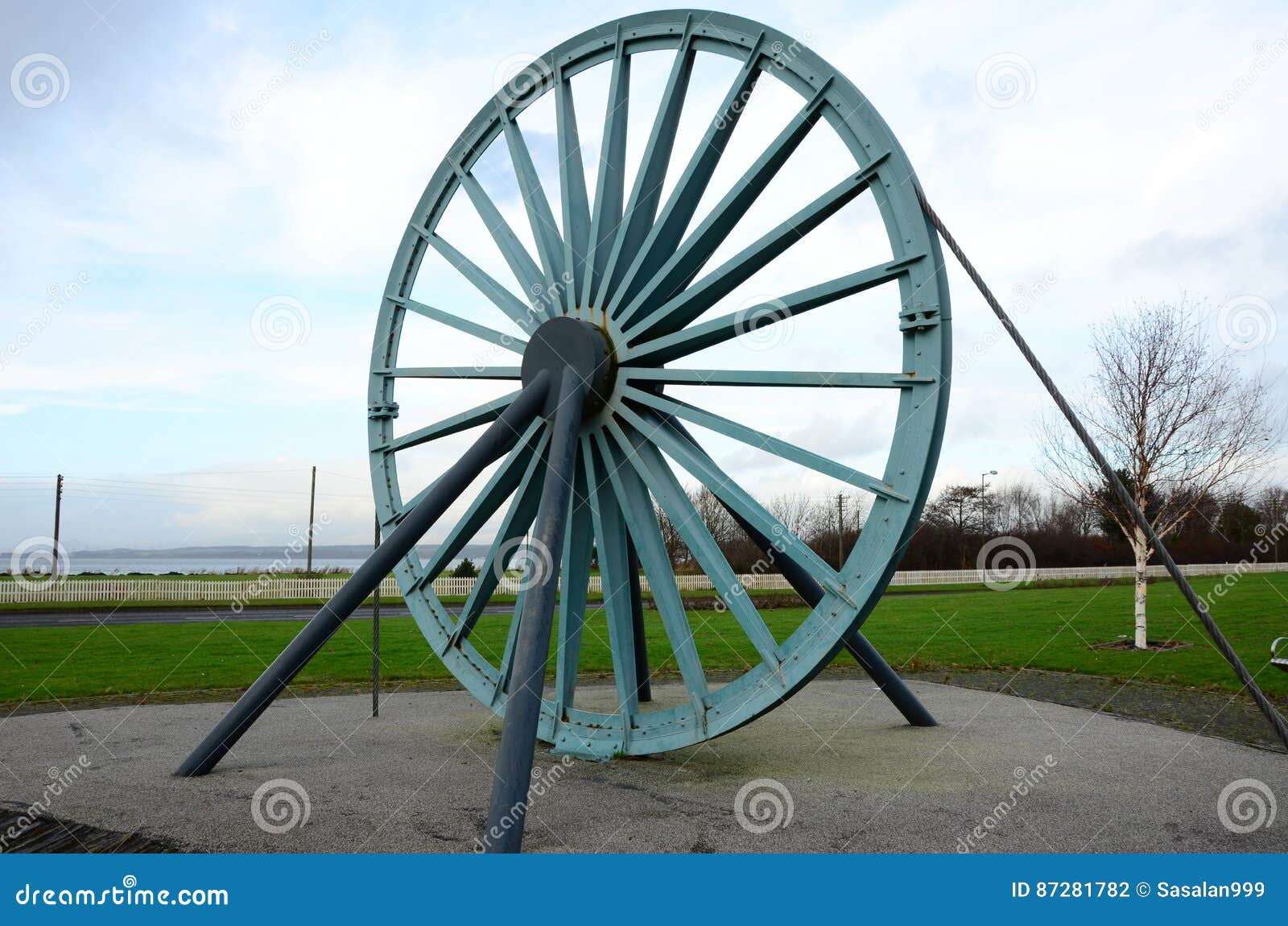 Mining Wheel stock photo. Image of rope, coal, landmark - 87281782