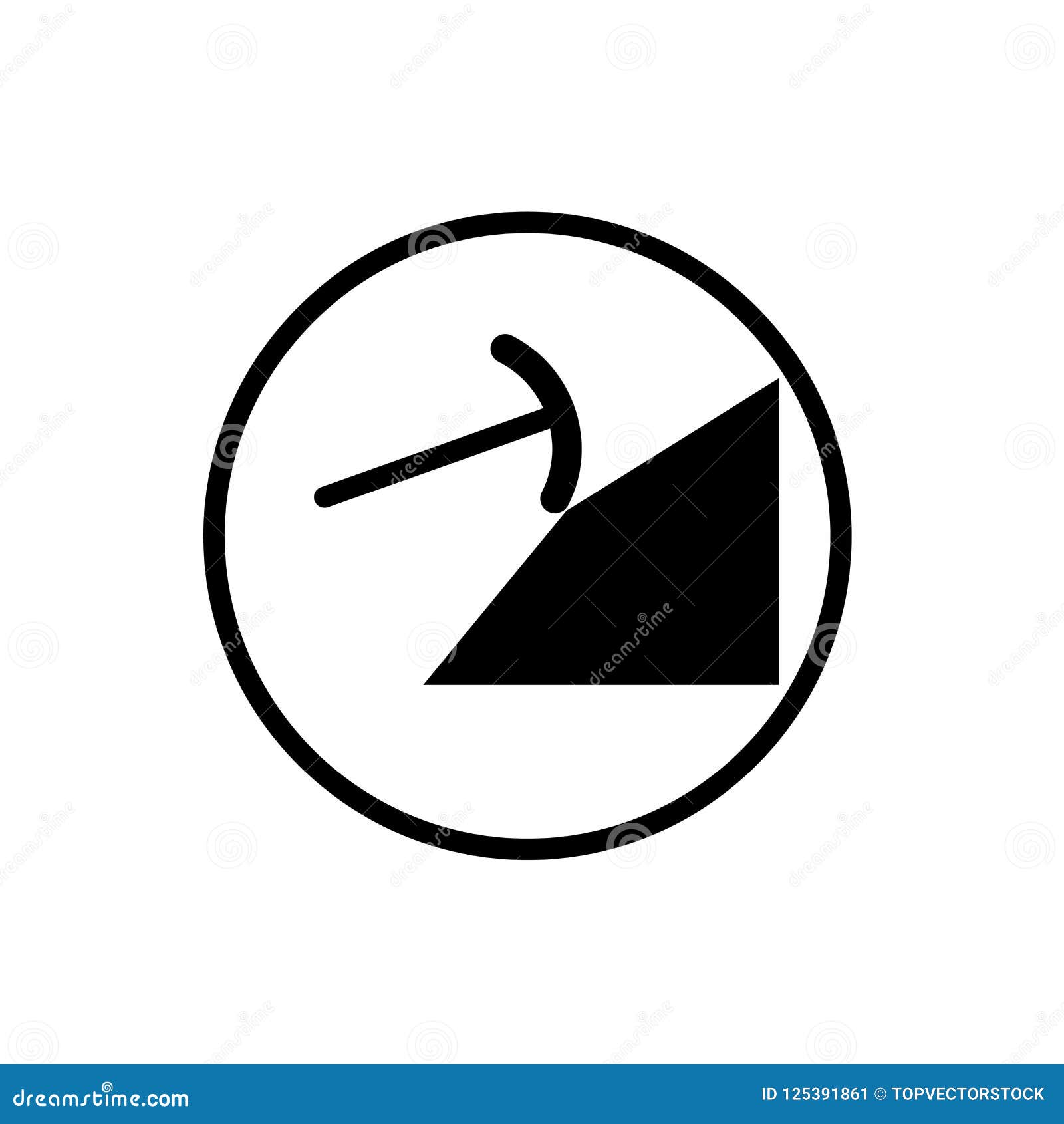 Mining Work Zone Icon Vector Isolated on White Background, Mining Work ...