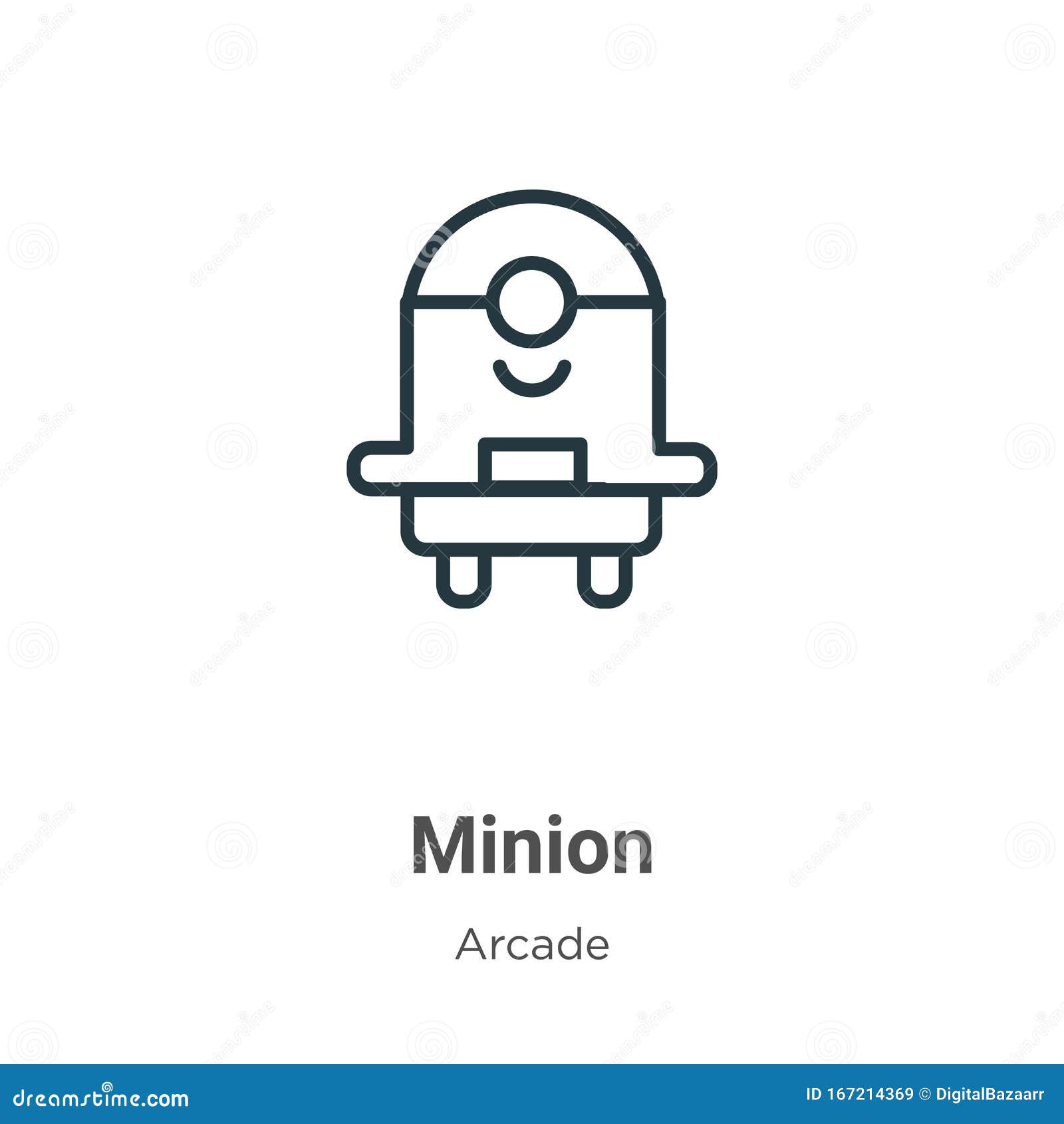 Minion Outline Vector Icon. Thin Line Black Minion Icon, Flat Vector ...